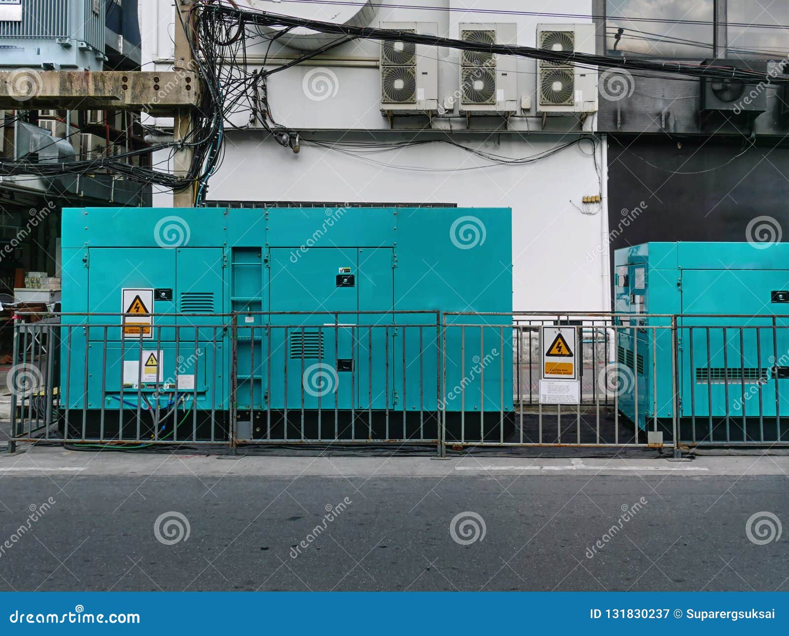 Mobile Unit of Emergency Electric Power Generator at Site Stock Image ...