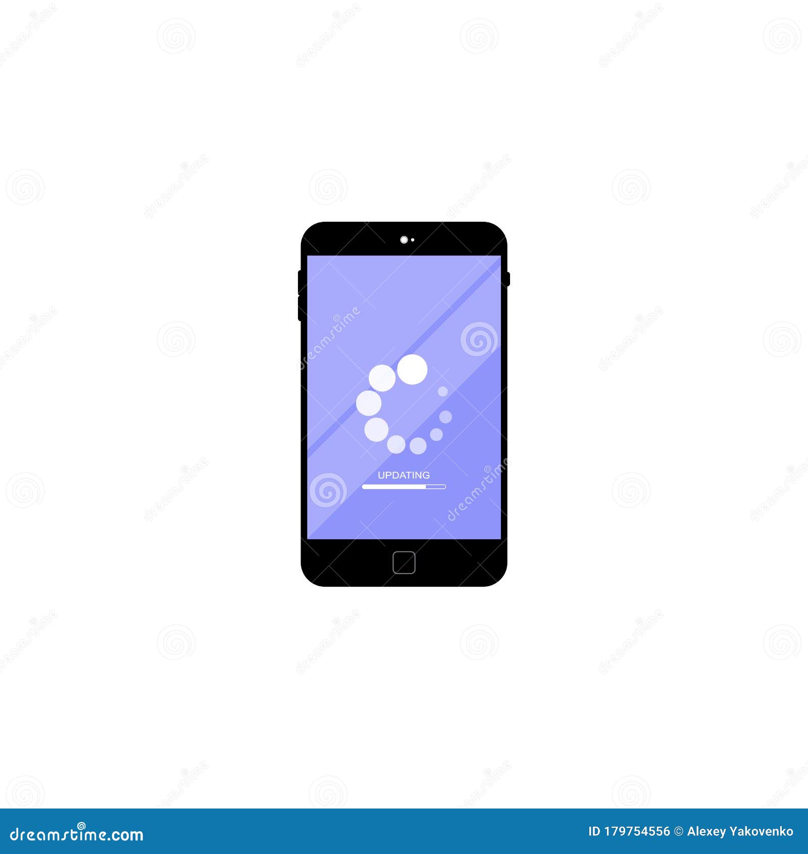 Mobile Update Icon. Software Upgrade Phone. Loading Concept Data Simple ...
