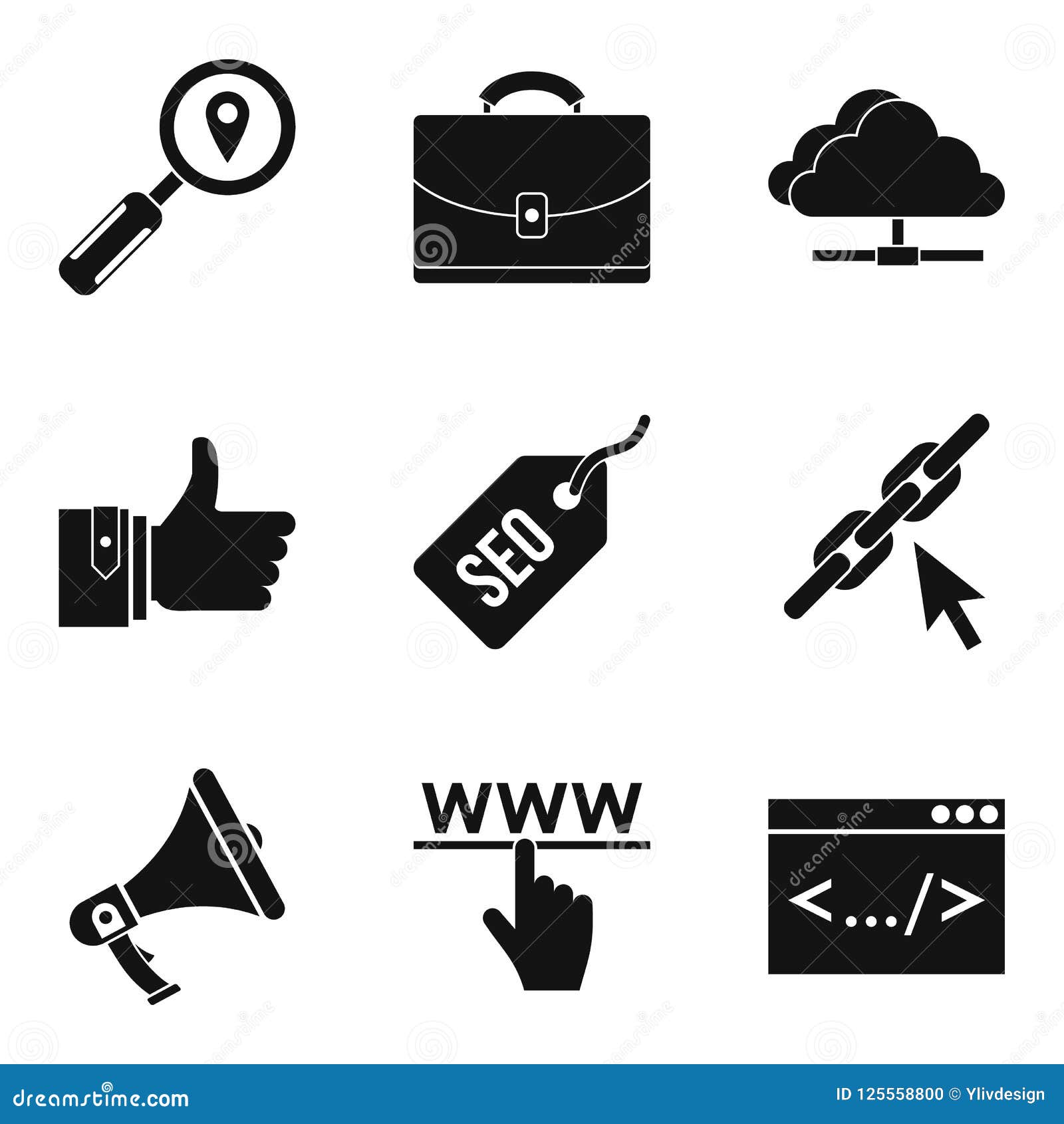 Mobile Usage Icons Set, Simple Style Stock Illustration - Illustration ...