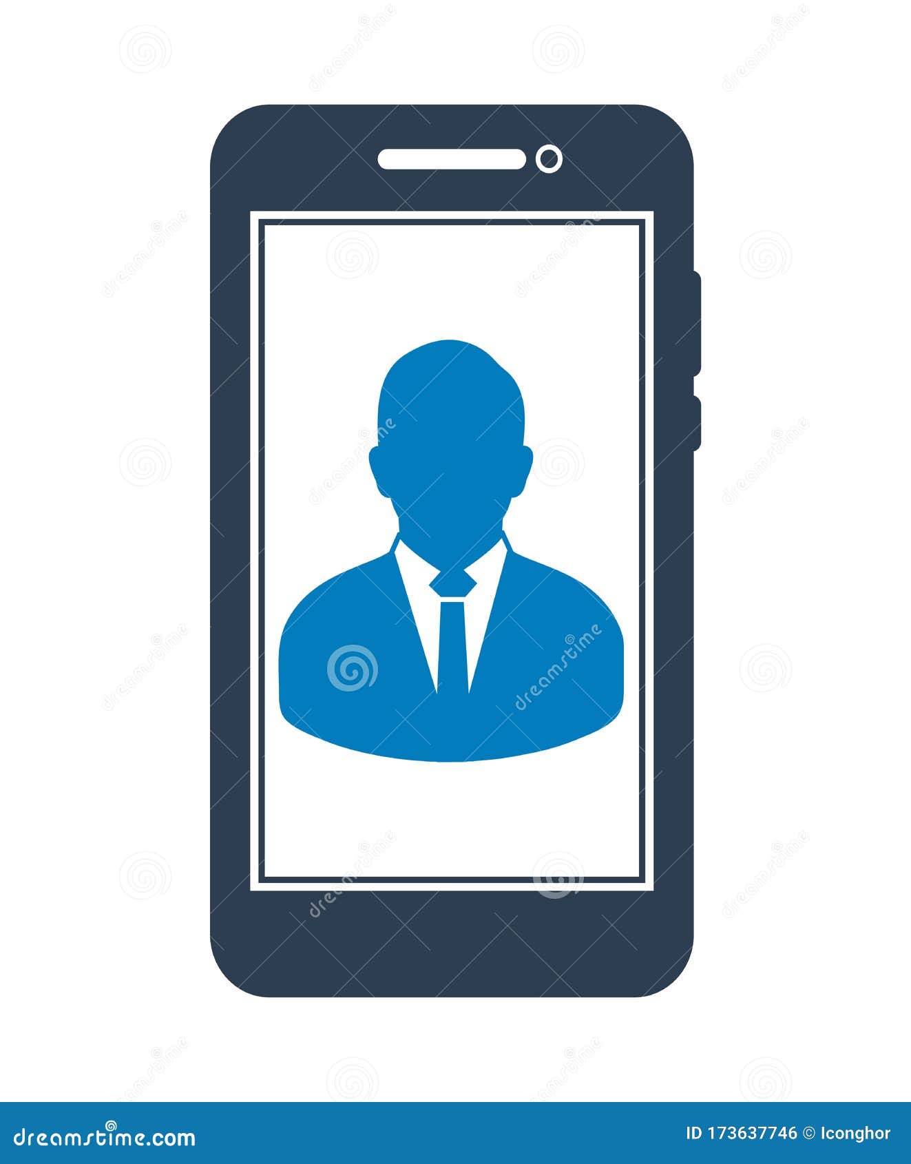 Mobile User Icon. stock vector. Illustration of icon - 173637746