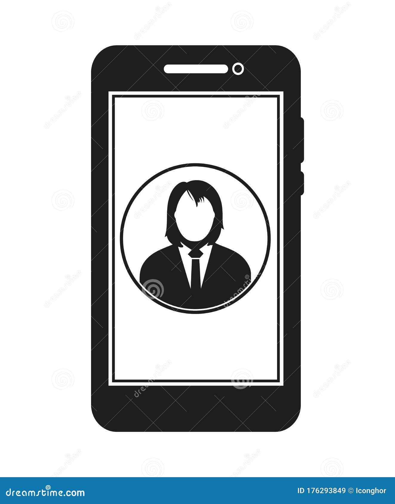 Mobile User Icon. stock vector. Illustration of customer - 176293849