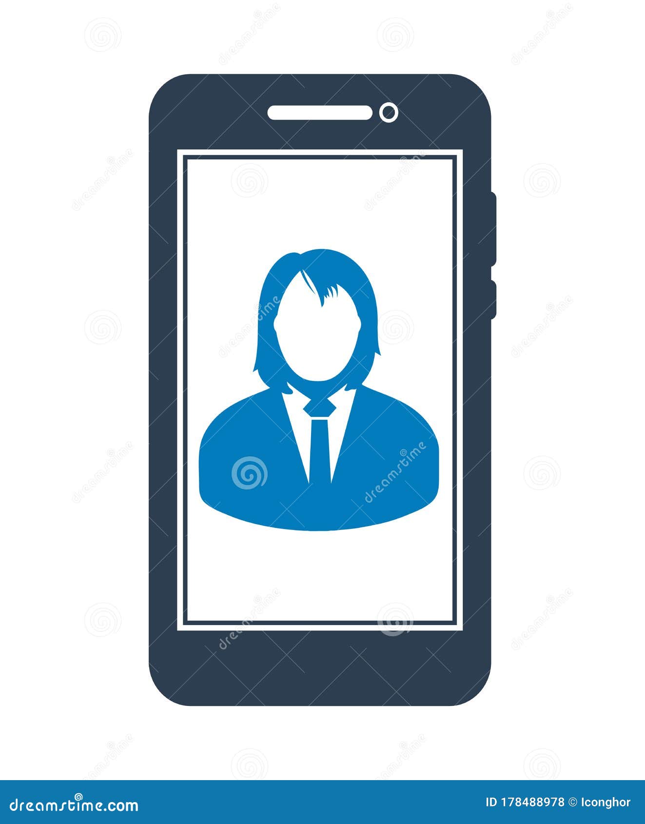 Mobile User Icon. stock vector. Illustration of communication - 178488978