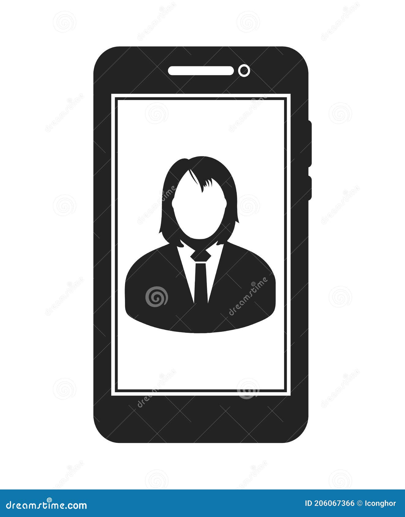 Mobile User Icon. stock vector. Illustration of design - 206067366