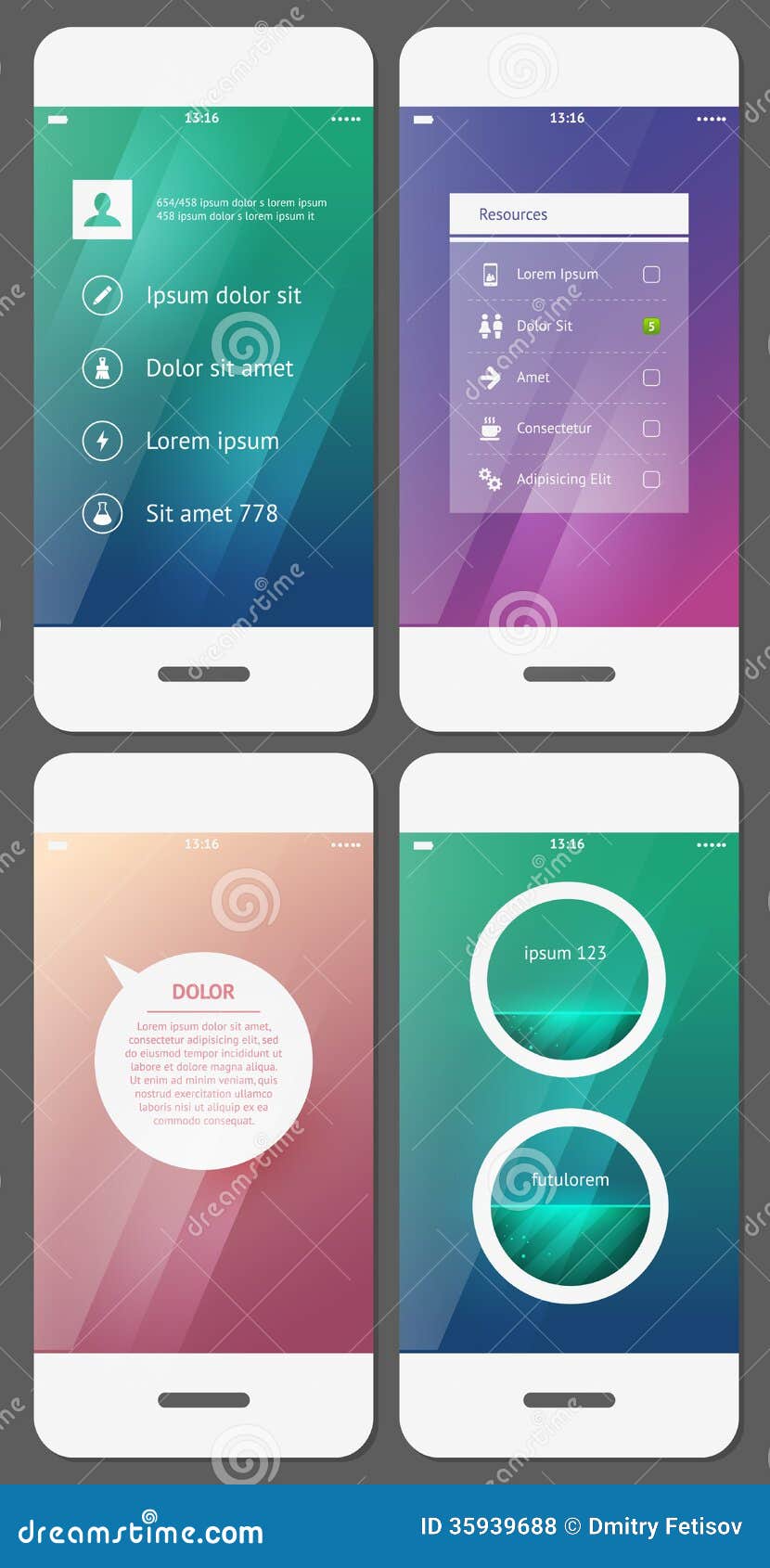 Hud Interface Ui Template Cyber Innovative Concept Background Vector