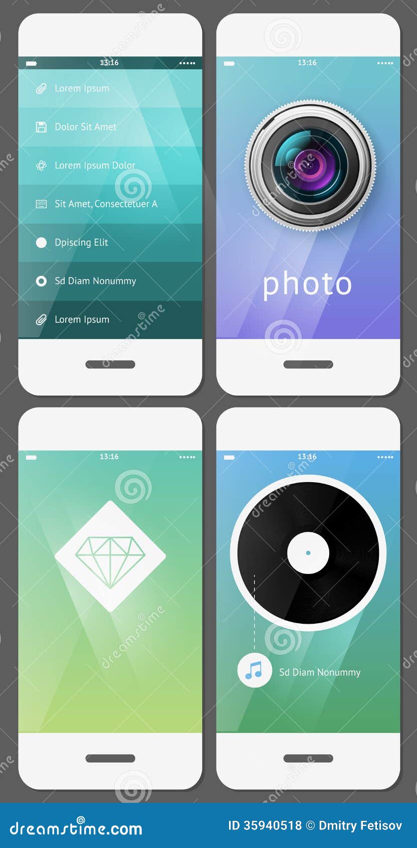 Hud Interface Ui Template Cyber Innovative Concept Background Vector