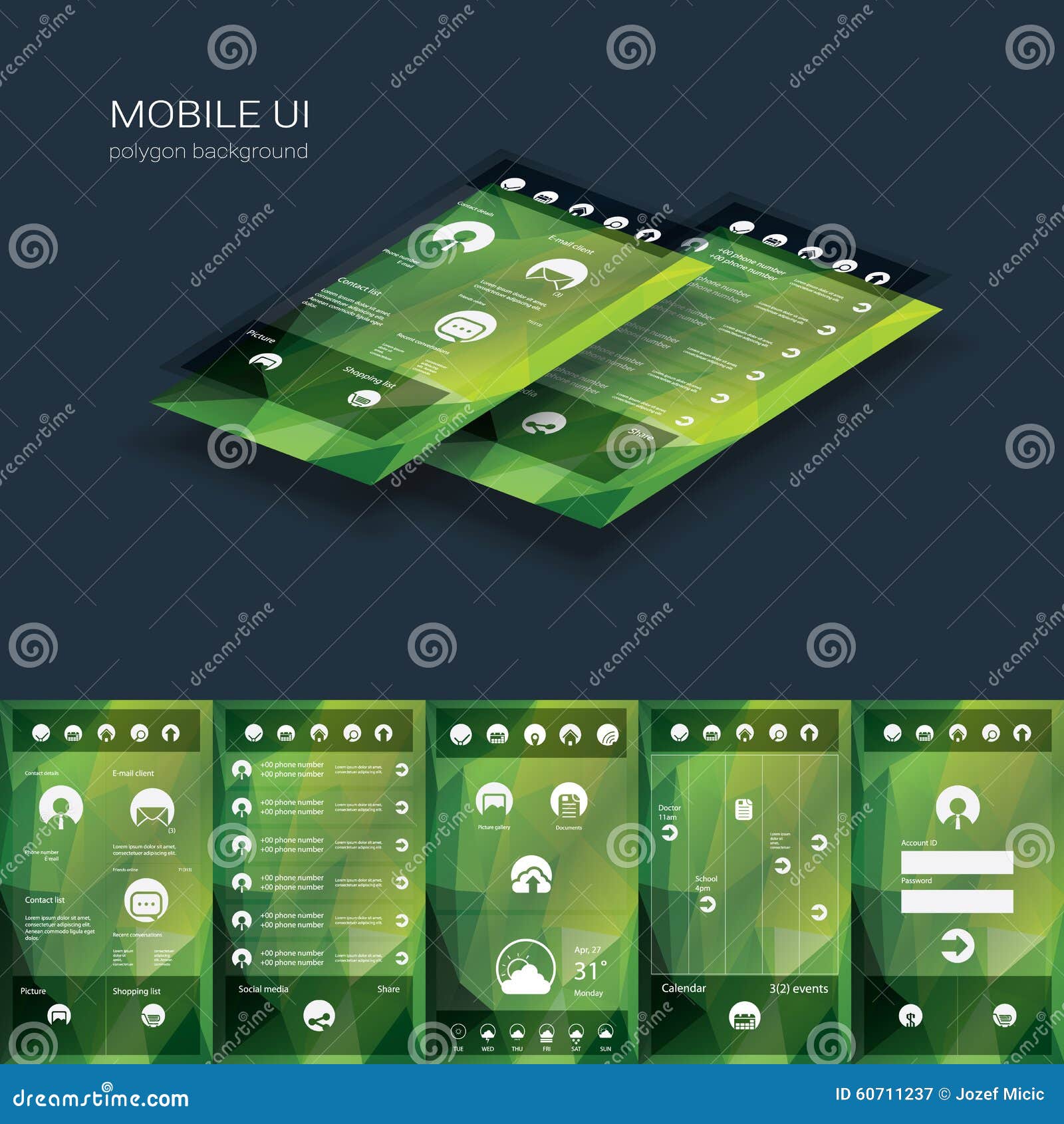 Interface Vector Template Stock Illustrations 225 828 Interface