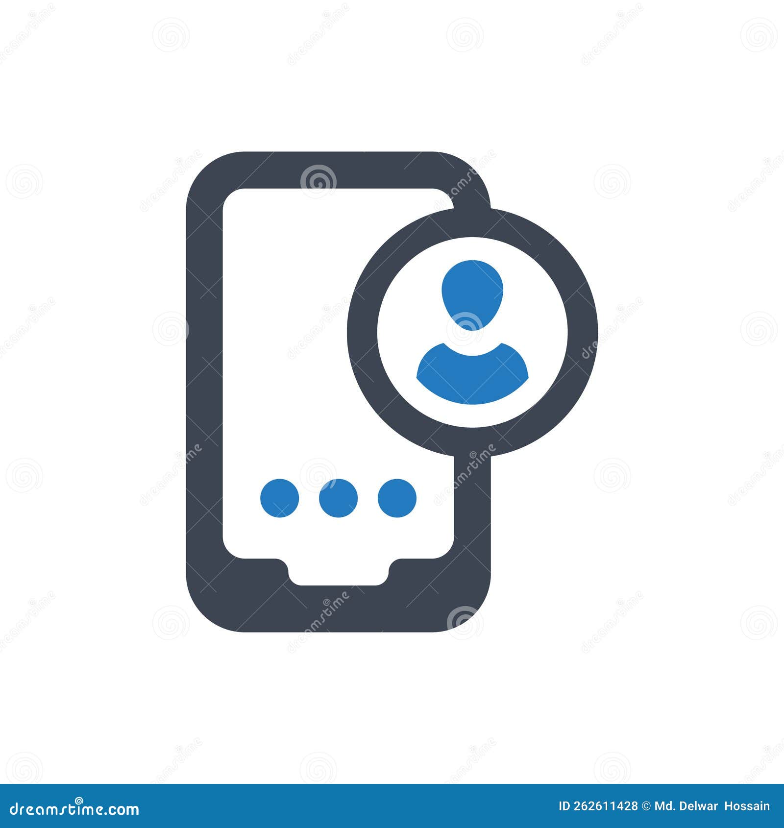 Mobile user profile icon stock vector. Illustration of account - 262611428