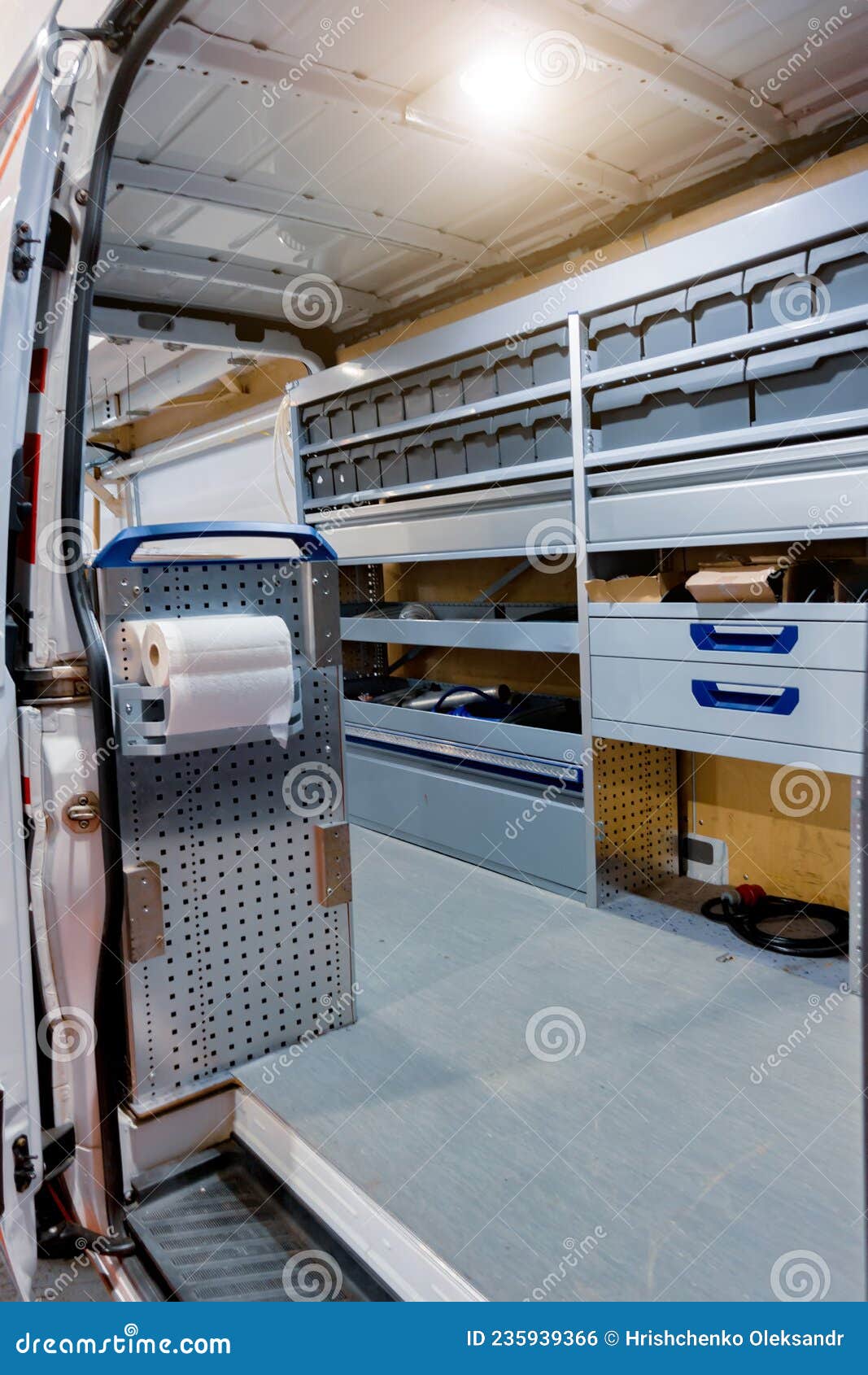 Mobile Van for Repair Work. Interior Interior Stock Photo - Image of ...