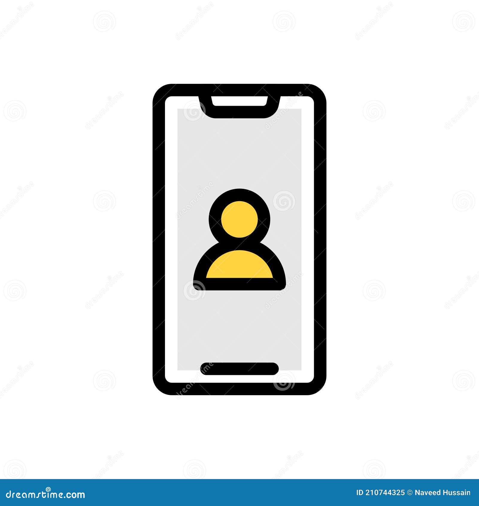 Mobile stock vector. Illustration of smart, display - 210744325