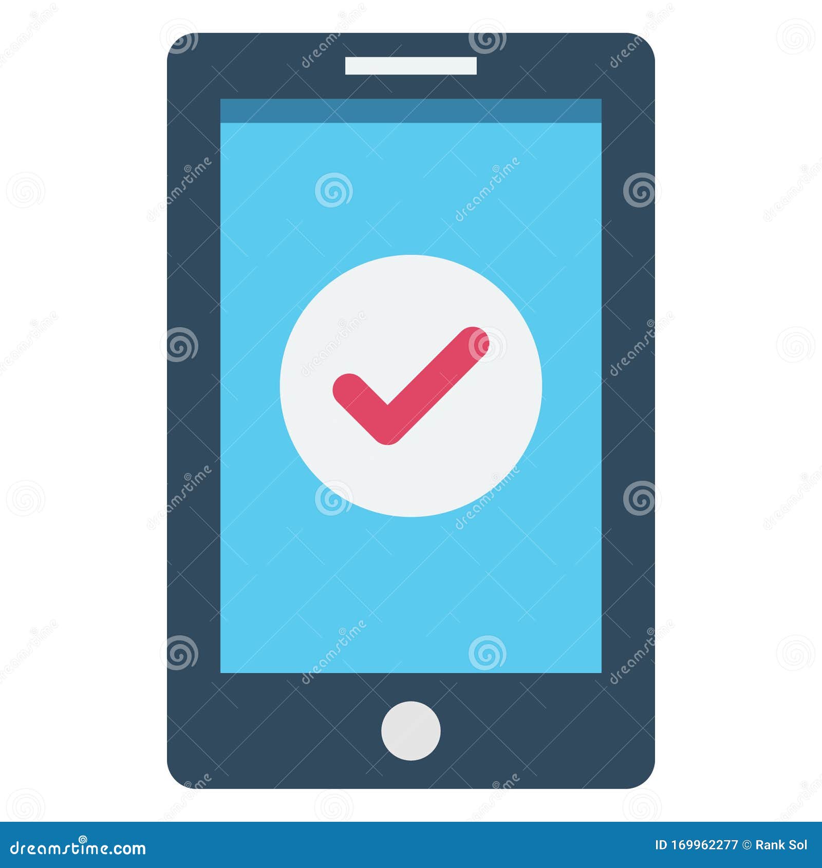 Mobile Verification, Success Mark Color Vector Icon Which Can Easily ...