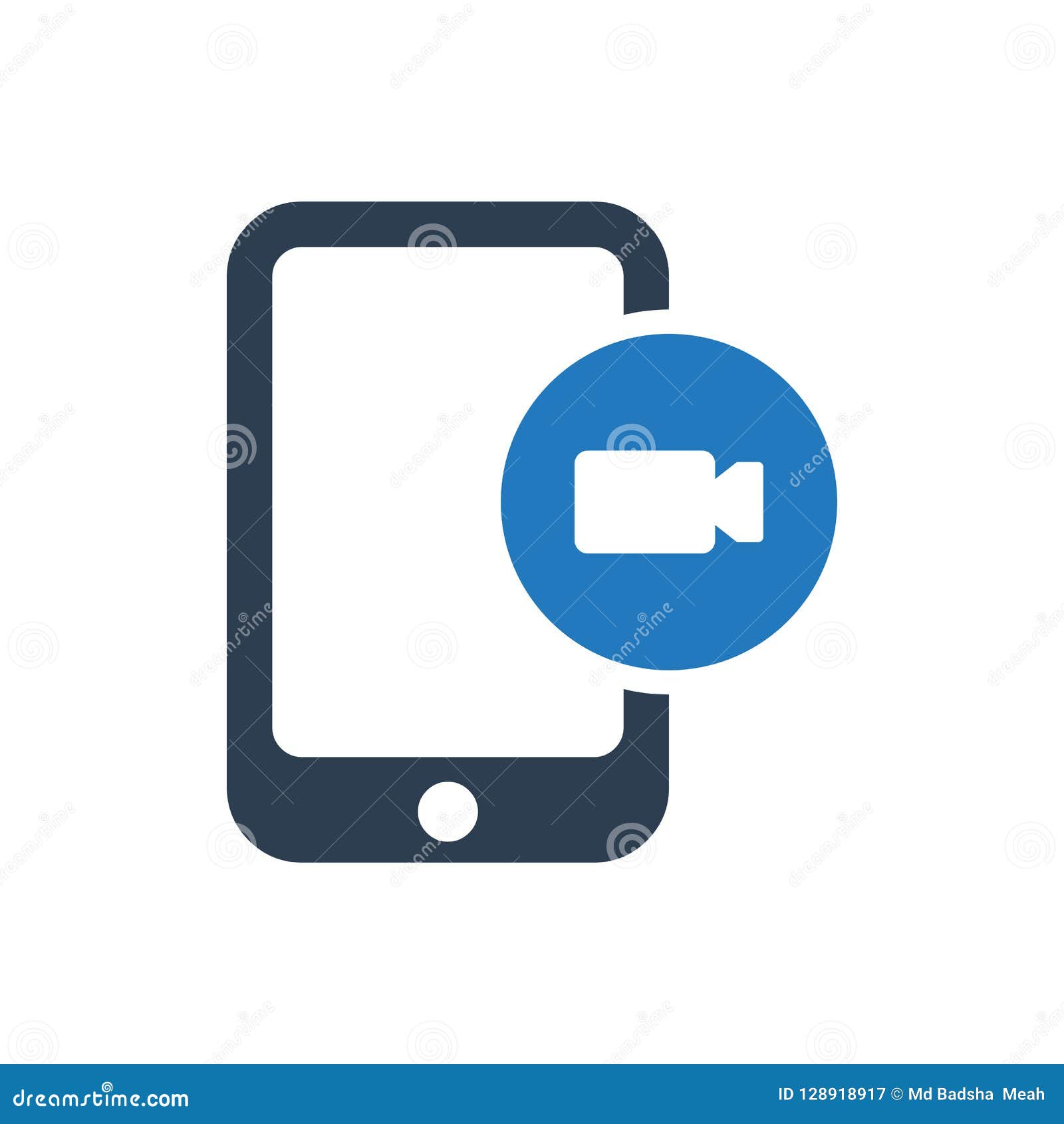 Mobile Video Icon stock vector. Illustration of media - 128918917