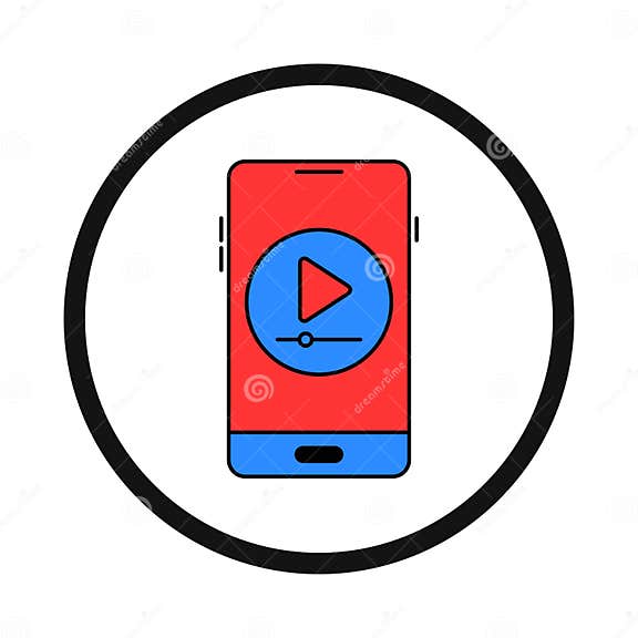 Mobile, Video, Video Player, Mobile Video Icon Stock Vector ...