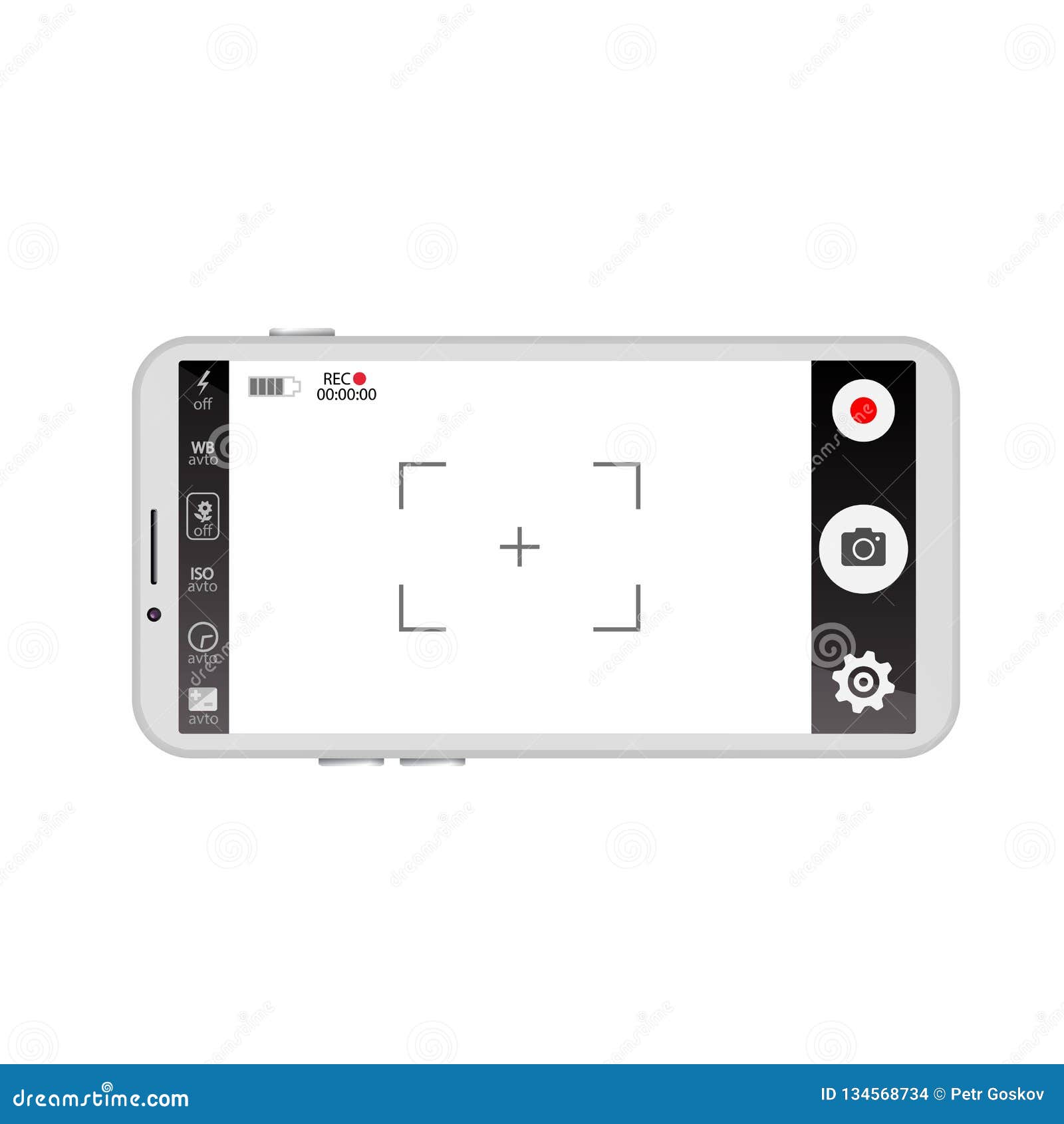 Mobile viewfinder video stock vector. Illustration of cellular - 134568734
