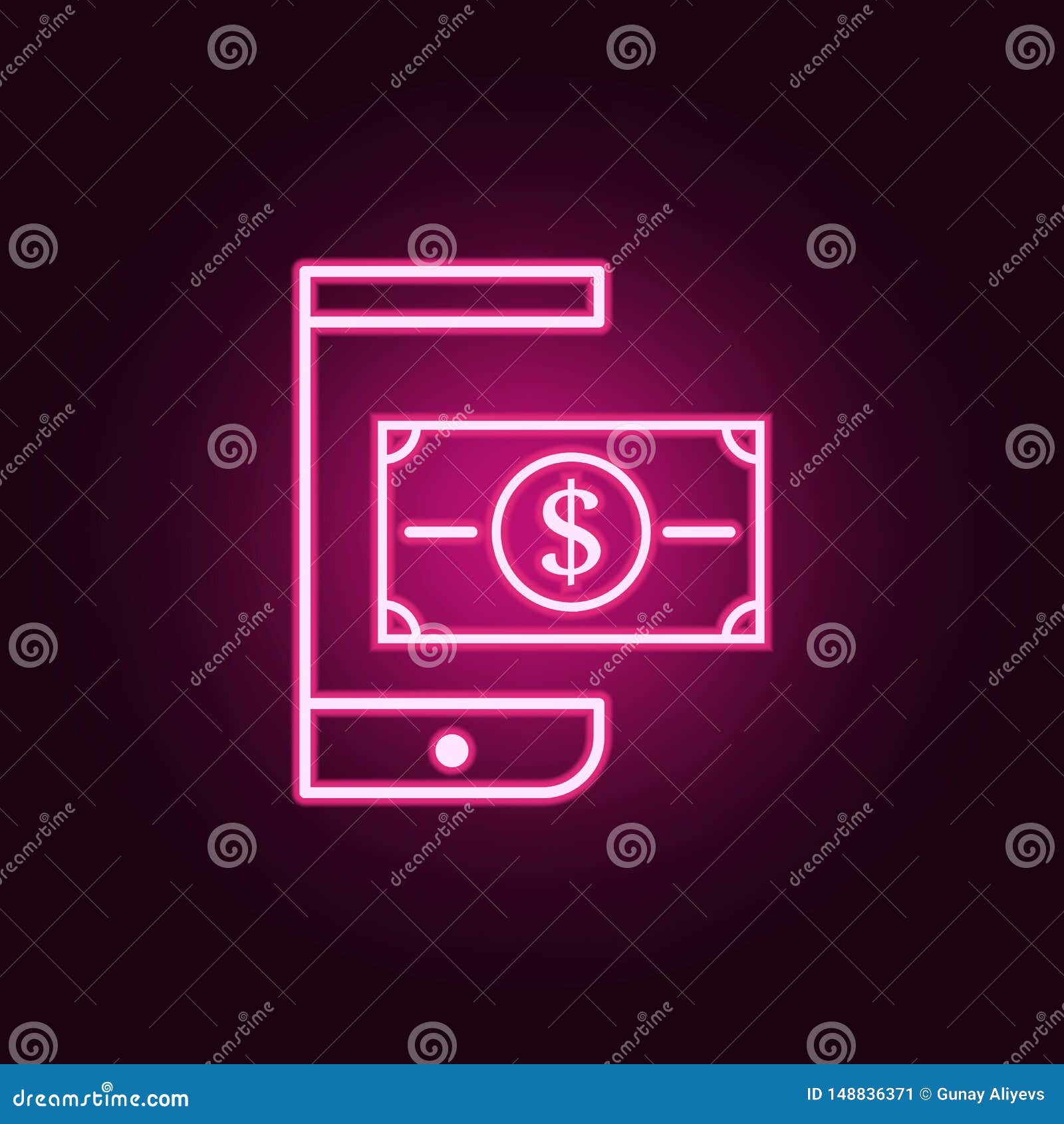 Wallet Mobile Icon Neon Stock Illustrations – 332 Wallet Mobile Icon ...