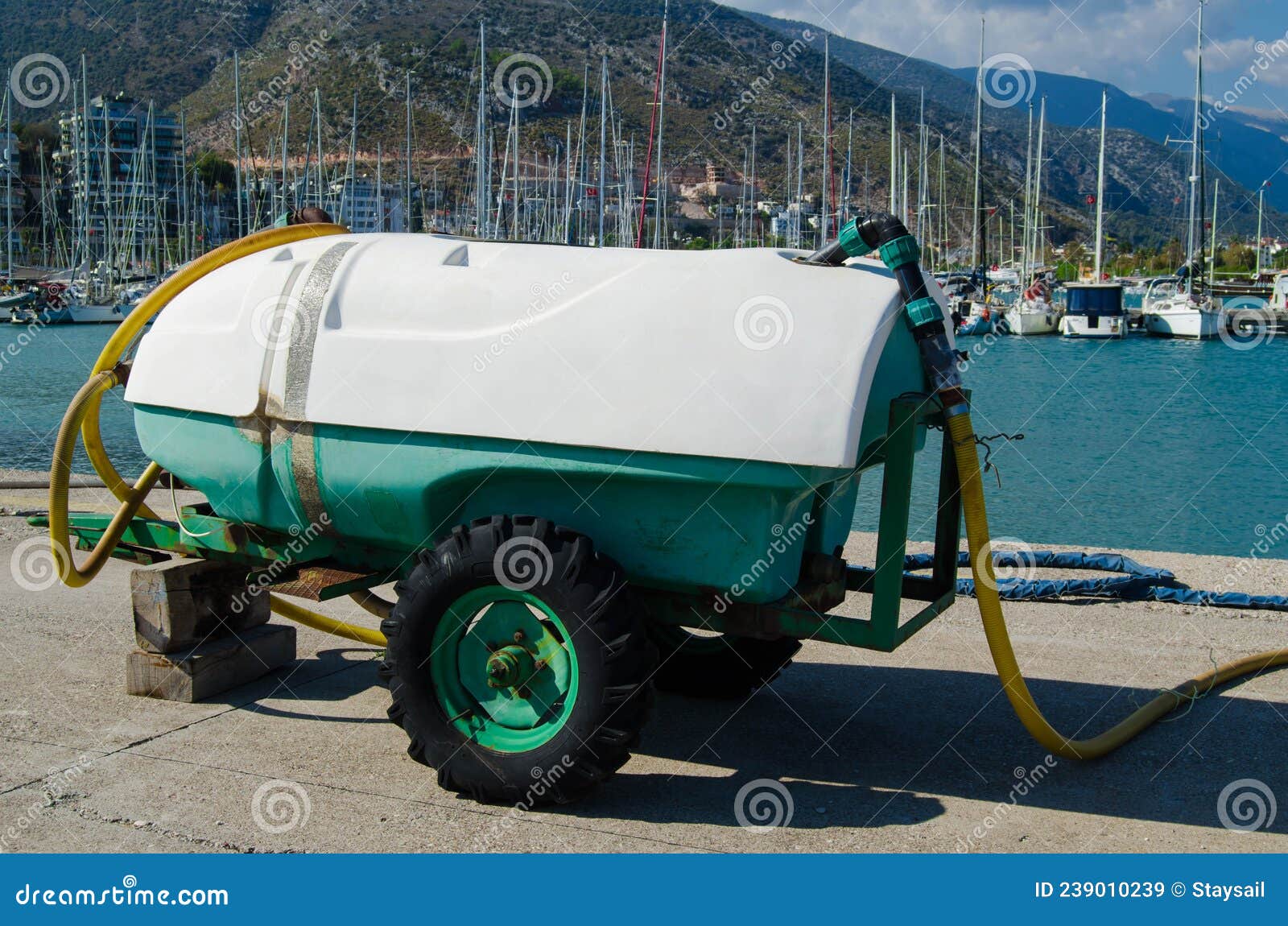 Mobile Waste Tank for Boats Stock Image - Image of industrial, boats ...