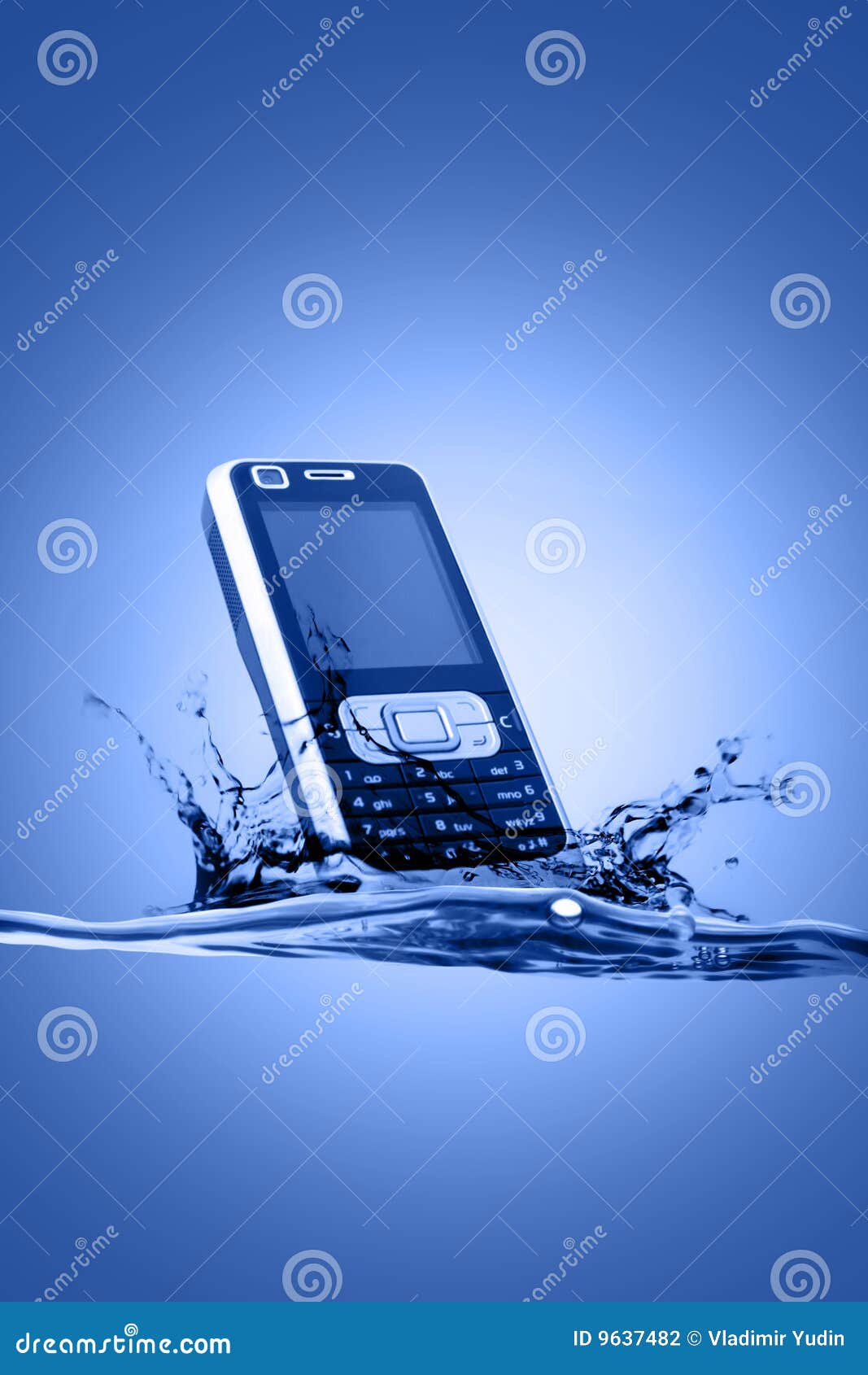 Mobile in water stock photo. Image of cold, mobile, rain - 9637482