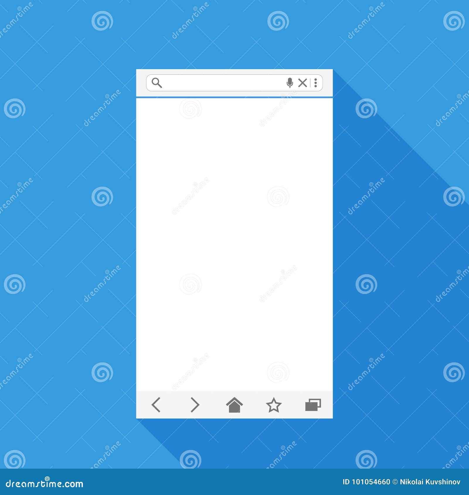 Mobile web browser form. stock vector. Illustration of button - 101054660