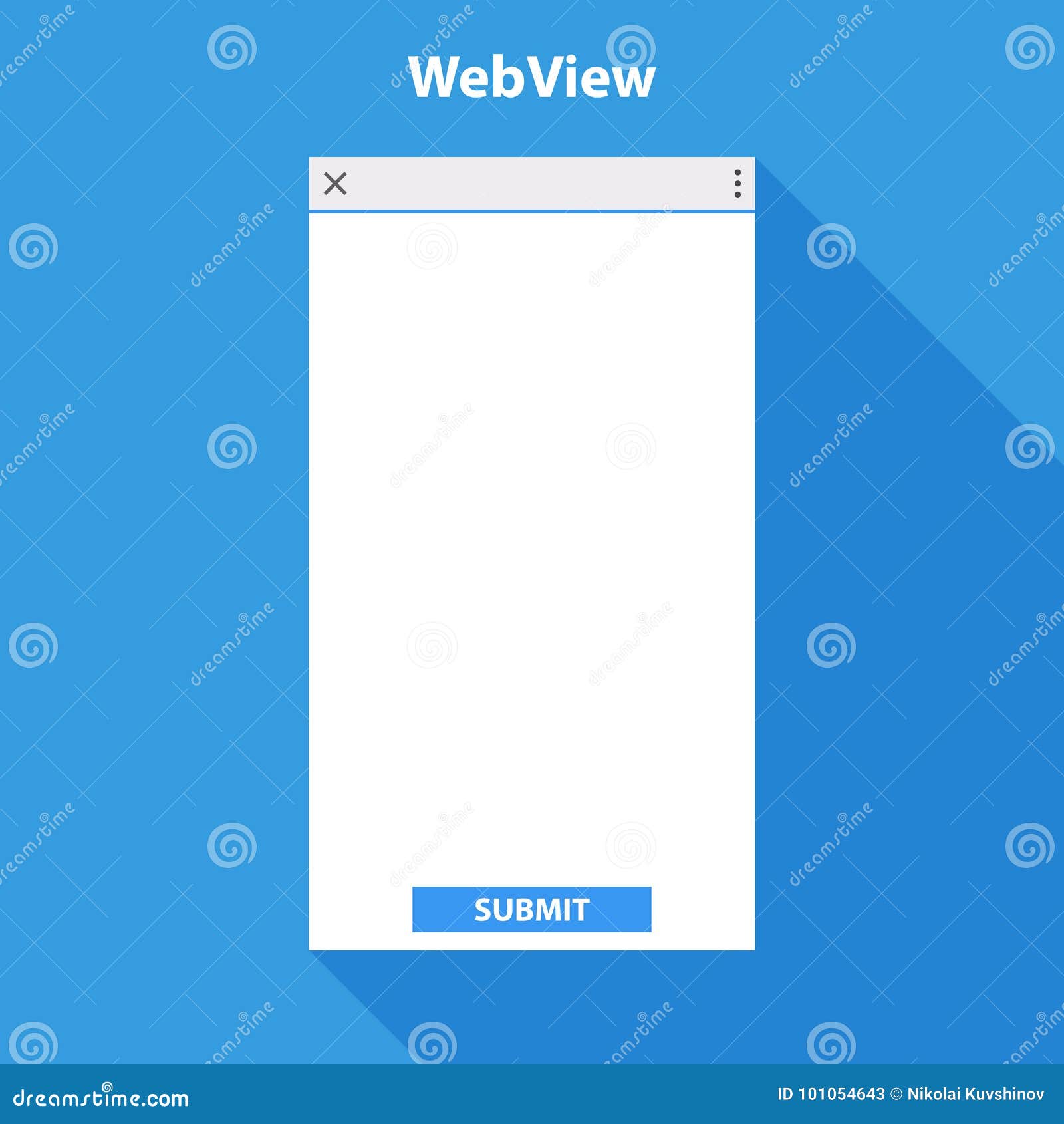 Mobile Web Browser View Form for Web Application. Stock Vector ...