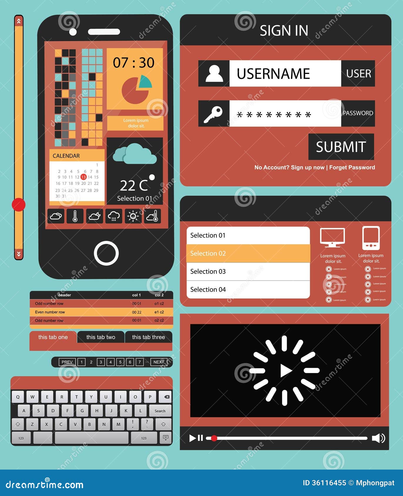 Mobile Web UI Concept for Mobile Stock Illustration - Illustration of ... Mobile Web UI Concept for Mobile Stock Illustration - Illustration of ...