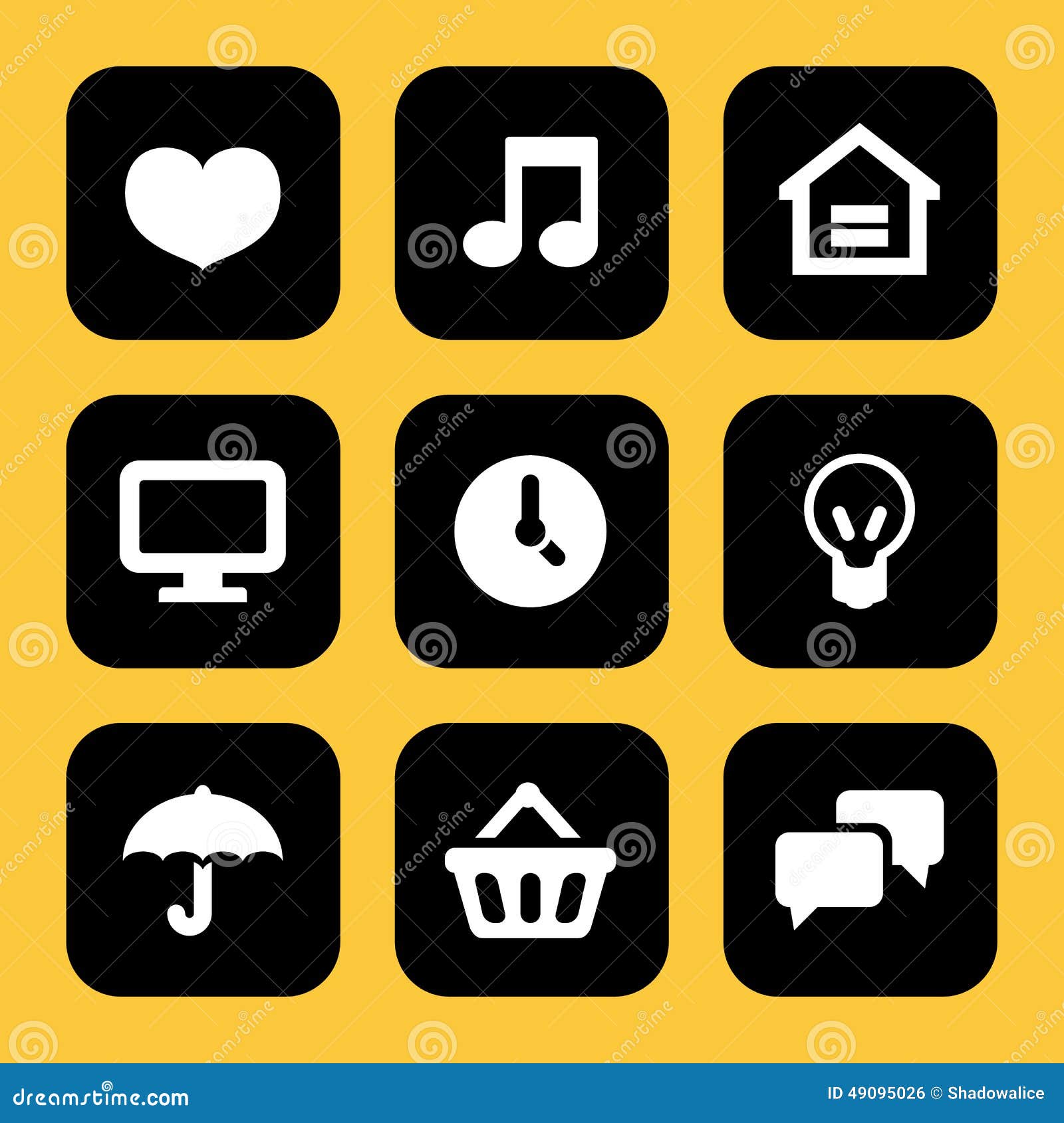 Mobile and Website Icons Set Great for Any Use. Vector EPS10 Stock ...