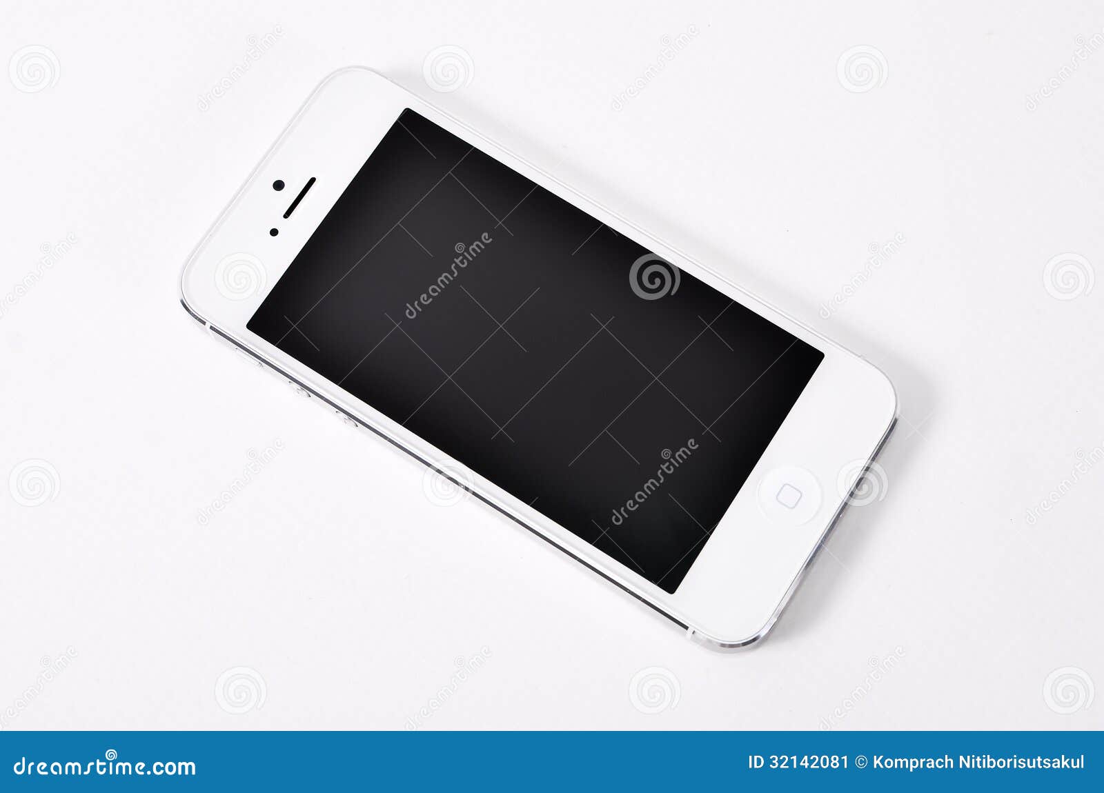 Mobile on White Background. Stock Image - Image of telephone ...