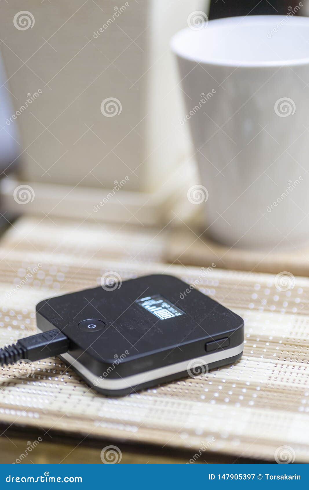 Mobile Wifi Router Placed on the Table Stock Image - Image of ...