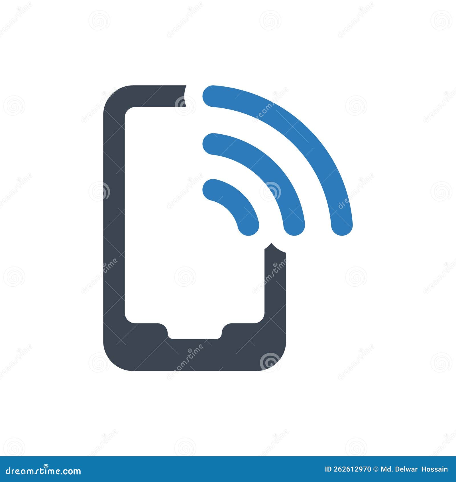 Mobile wifi signal icon stock vector. Illustration of connection ...