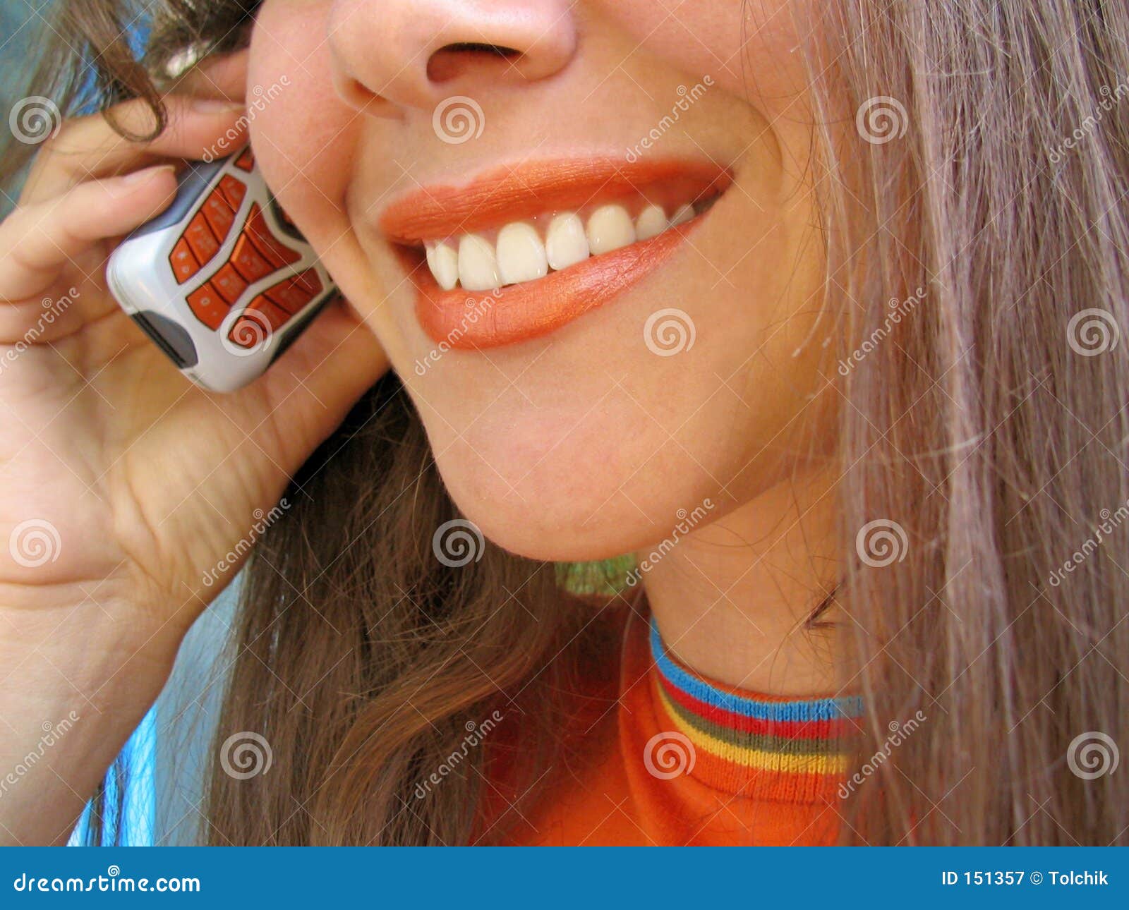 Mobile woman stock image. Image of smile, females, female - 151357
