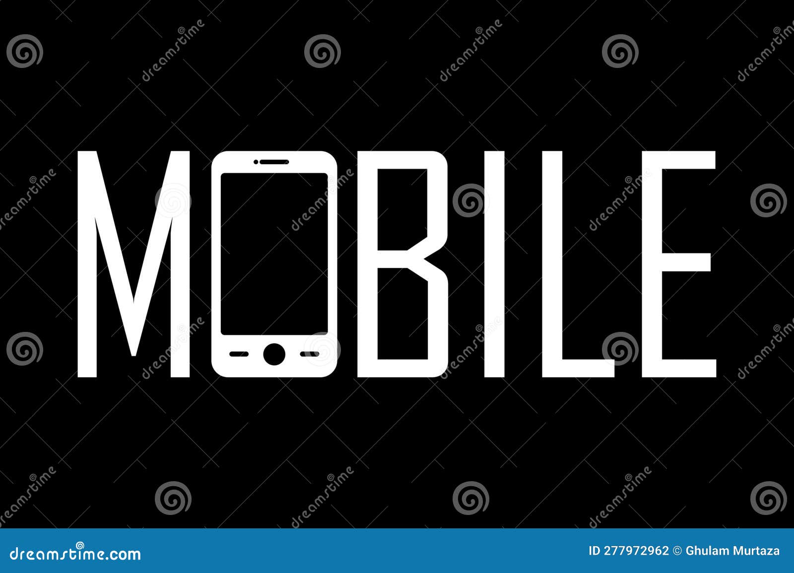 Mobile Wordmark Logo, Mobile Icon Logo Stock Vector - Illustration of ...