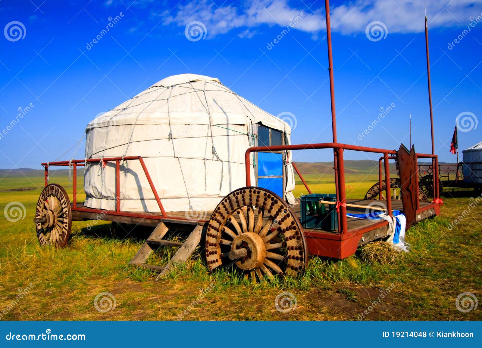 Mobile Yurt stock photo. Image of green, mongolia, field - 19214048