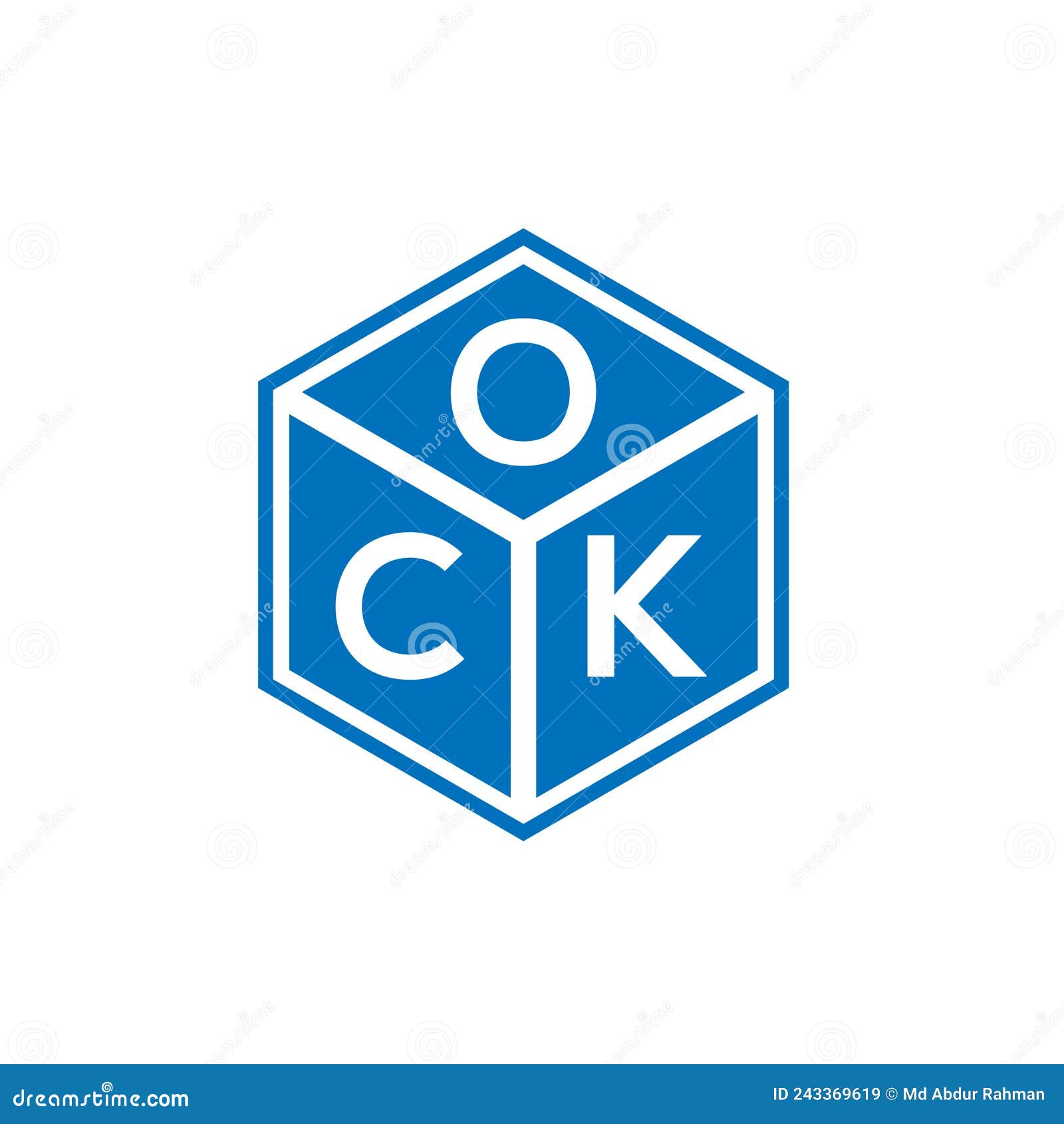 MobileOCK Letter Logo Design on Black Background. OCK Creative Initials ...