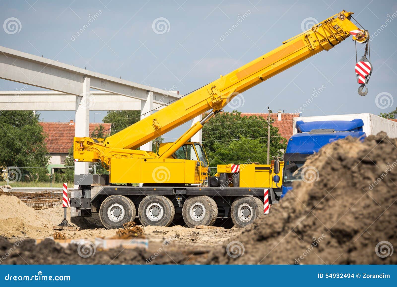 Mobiler Kran stockfoto. Bild von anheben, leistung, gehäuse - 54932494