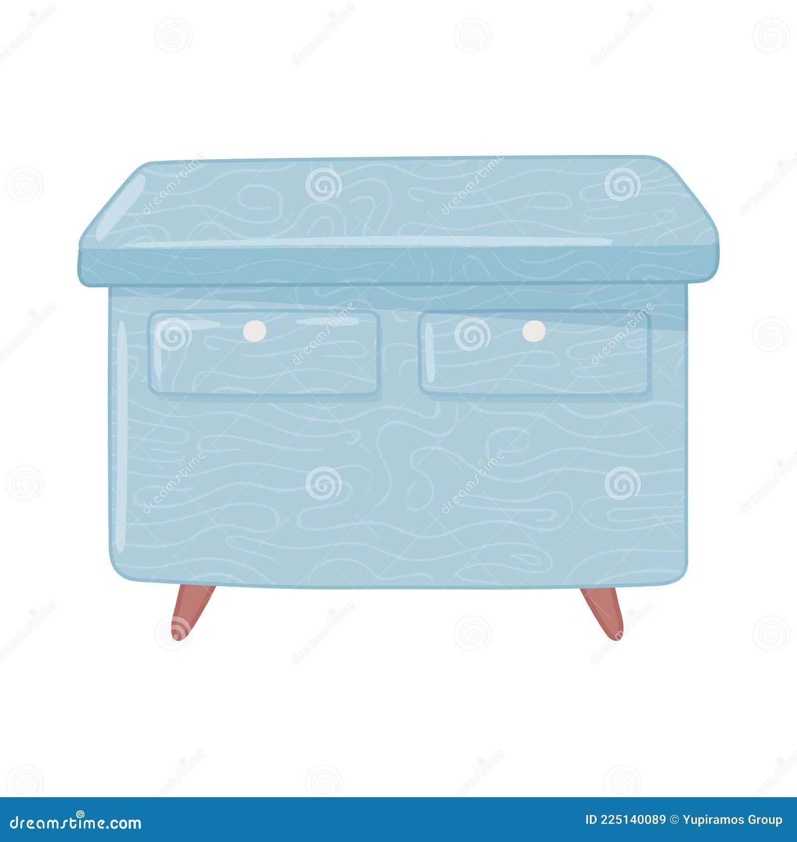 Mobiliario de mesa azul ilustración del vector. Ilustración de azul ...