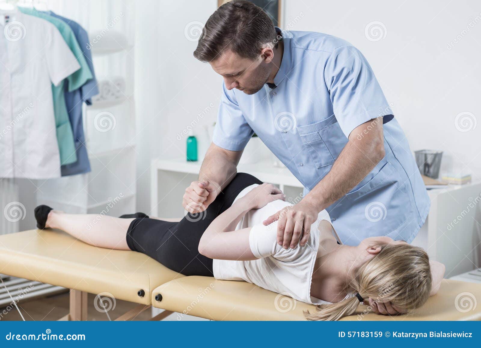 Mobilisation of the spine stock image. Image of health - 57183159