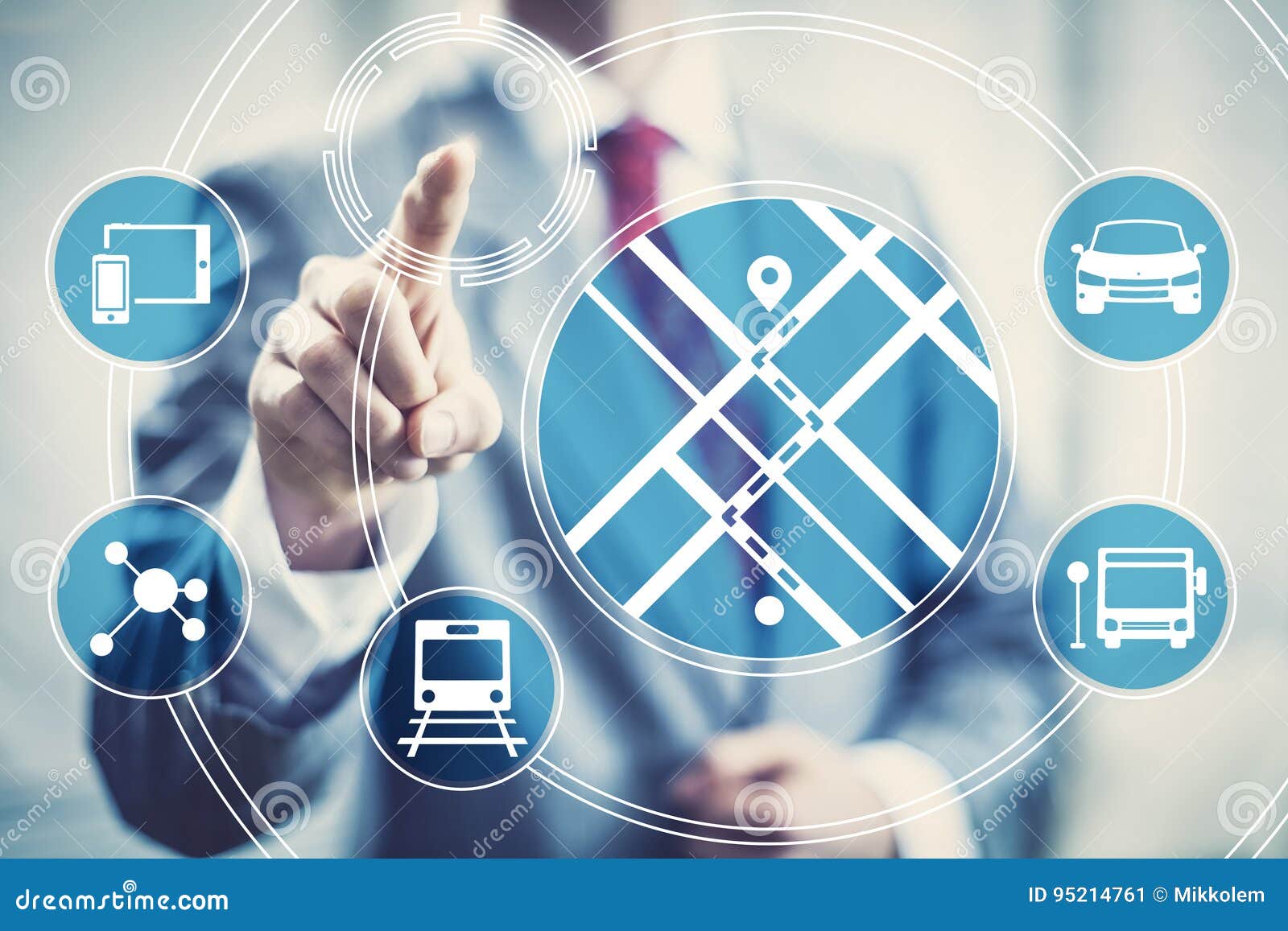 Mobiliteit Als Illustratie Van Het De Dienstconcept Stock Afbeelding ...