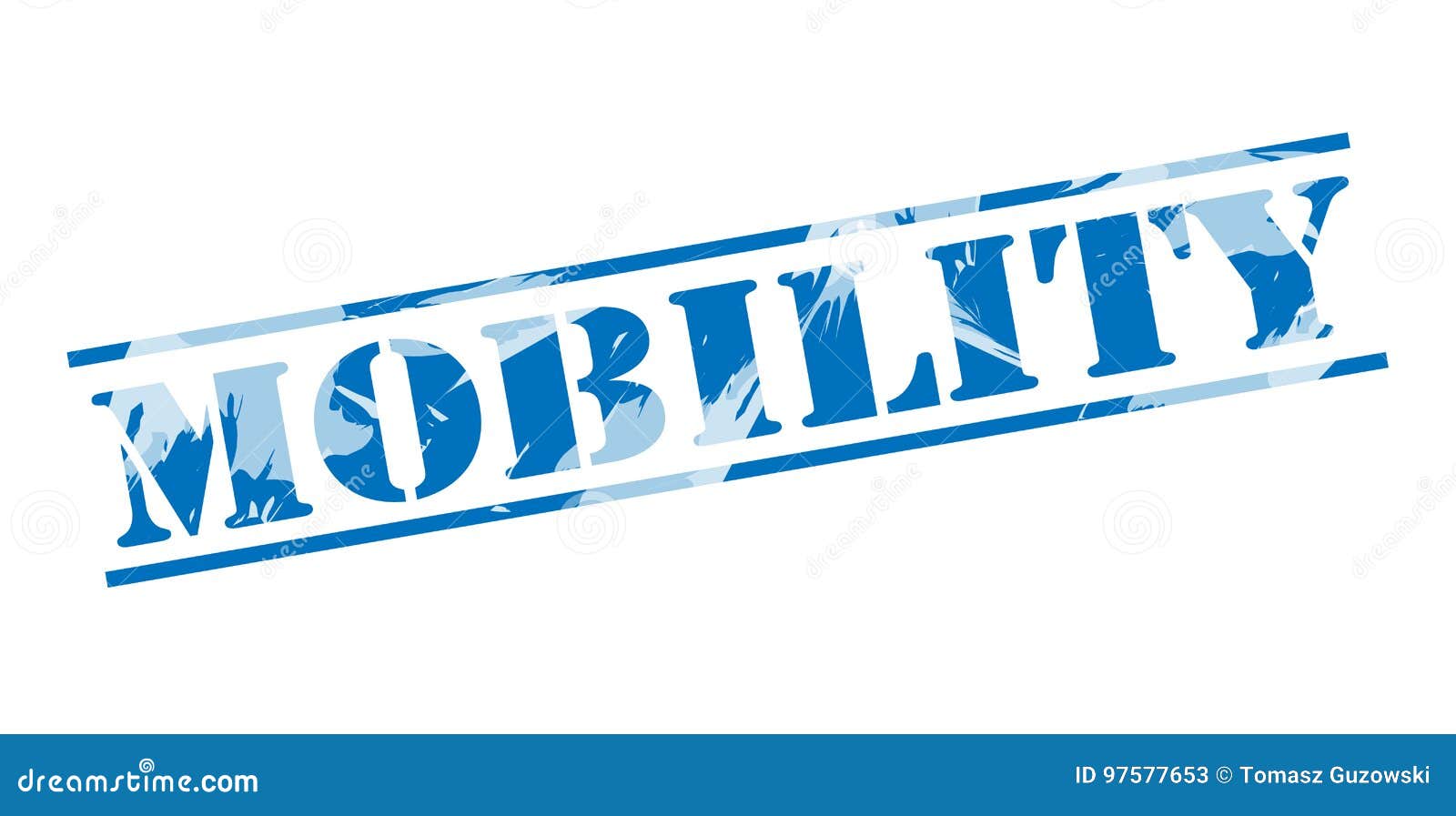 Mobility blue stamp stock illustration. Illustration of economics ...