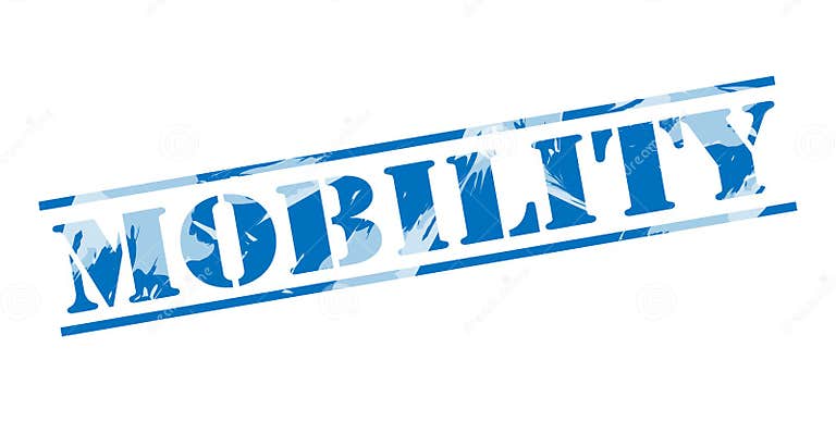 Mobility blue stamp stock illustration. Illustration of economics ...