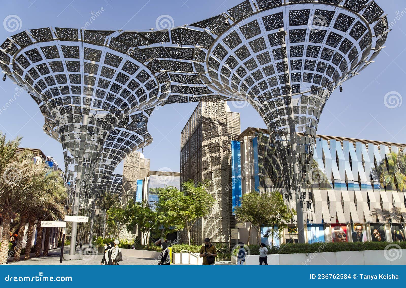 Mobility District with Artificial Modern Tree Structures at World Expo ...