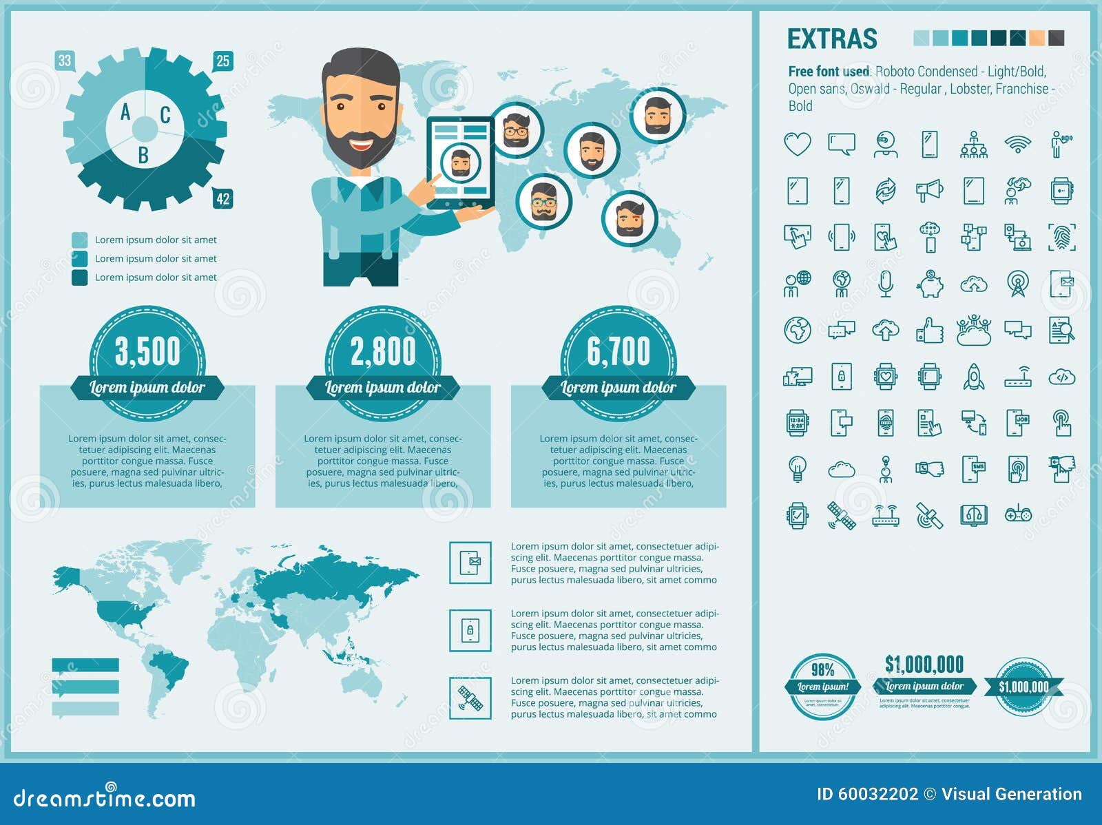 Mobility Flat Design Infographic Template Stock Vector - Illustration ...