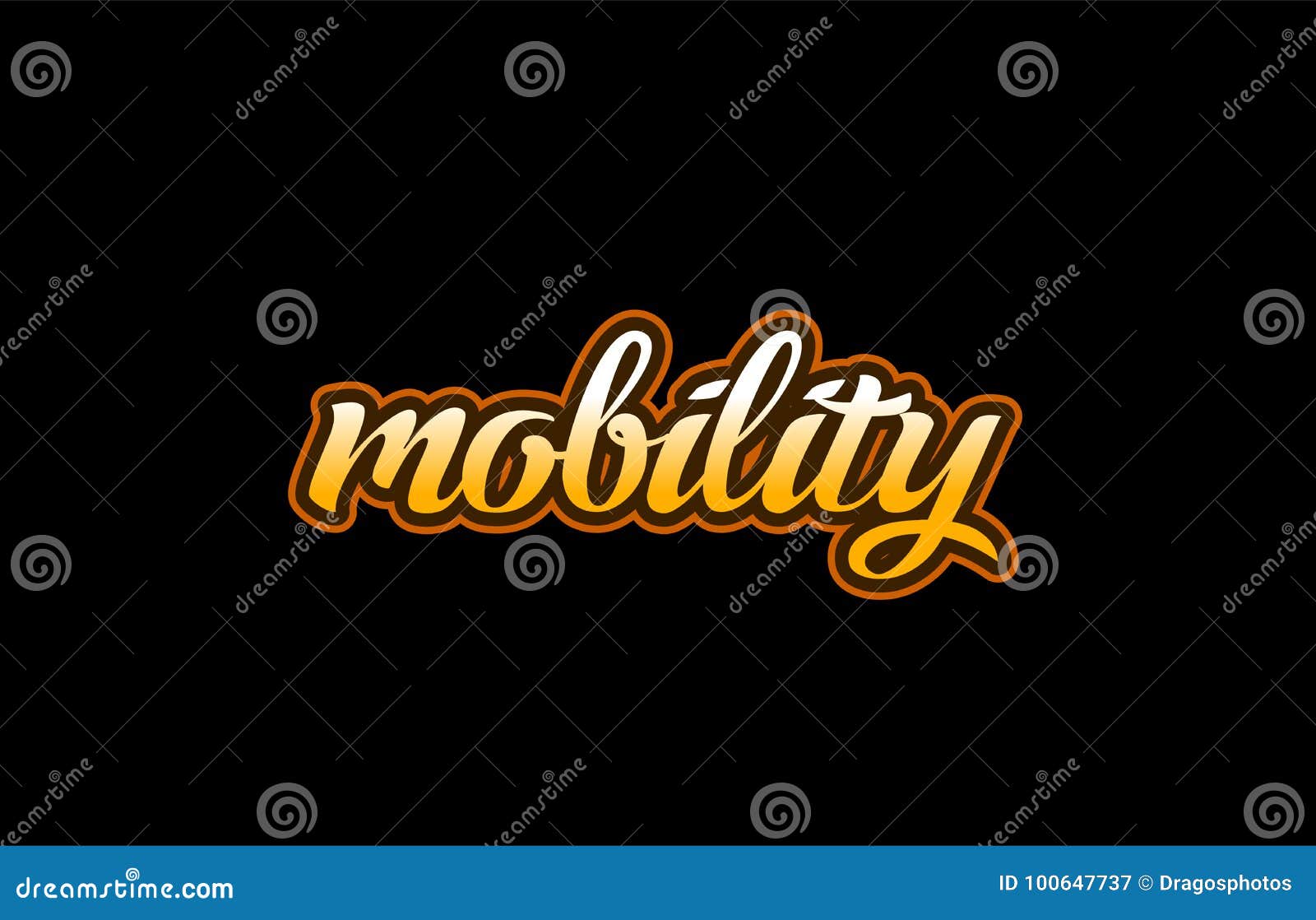 Mobility Word Text Banner Postcard Logo Icon Design Creative Con Stock ...