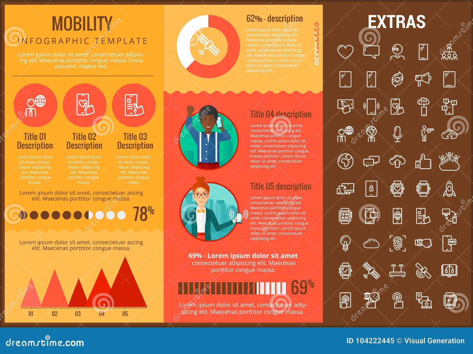 Mobility Infographic Template, Elements and Icons. Editorial Image ...