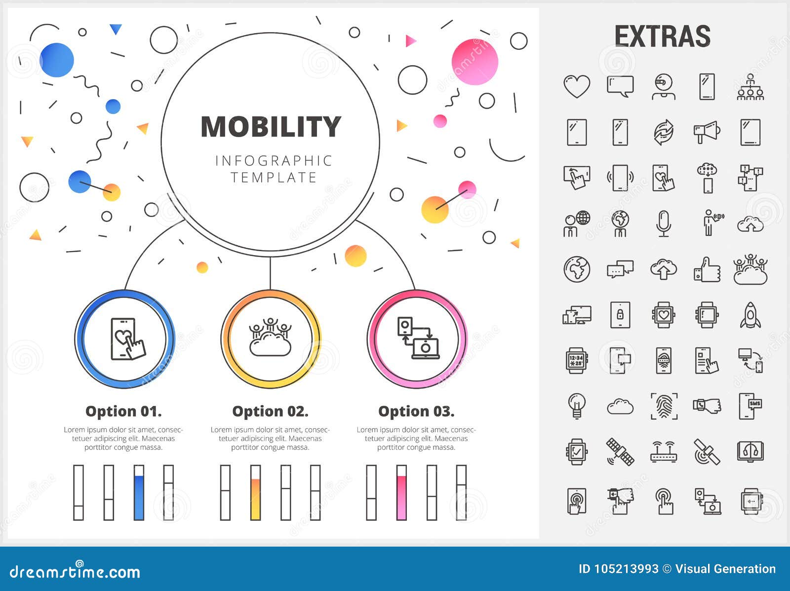 Mobility Infographic Template, Elements and Icons. Stock Vector ...