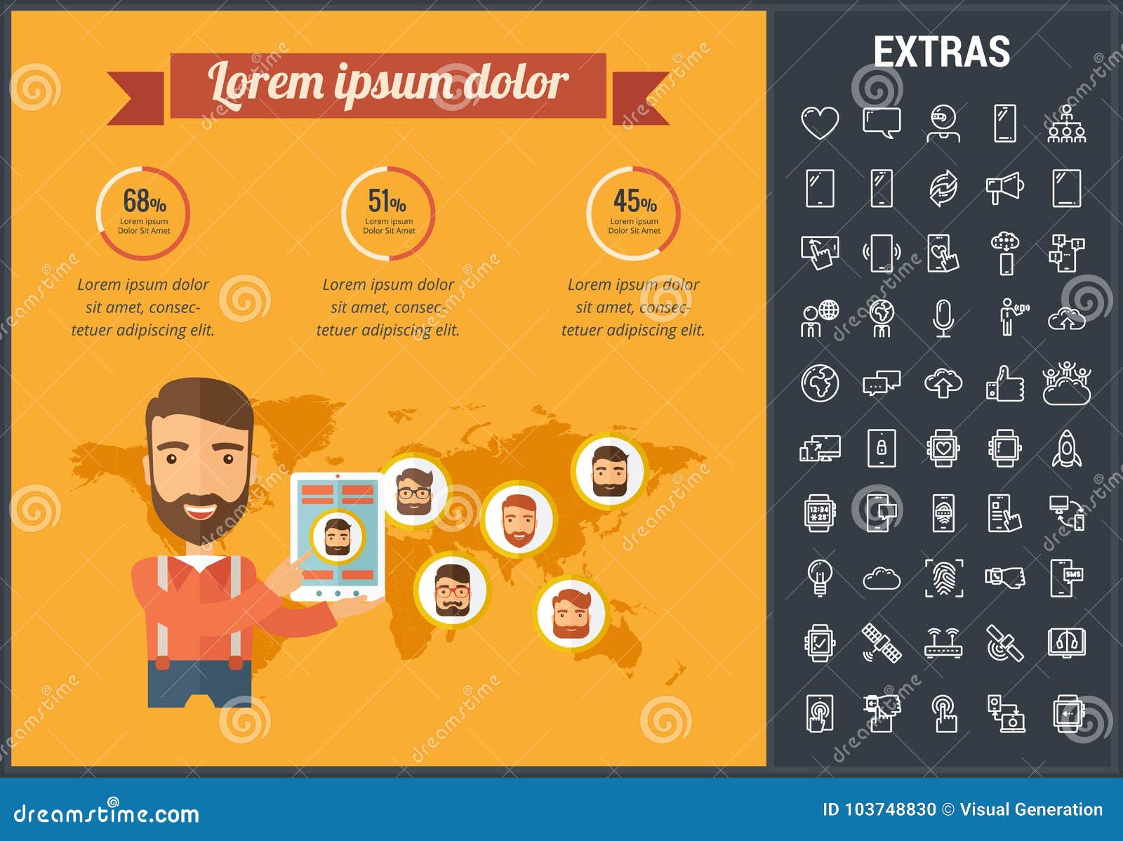 Mobility Infographic Template, Elements and Icons. Stock Vector ...