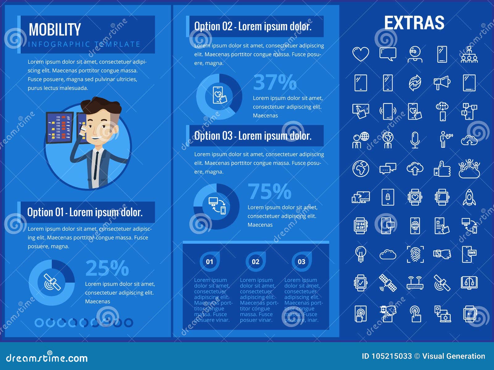 Mobility Infographic Template, Elements and Icons. Stock Vector ...