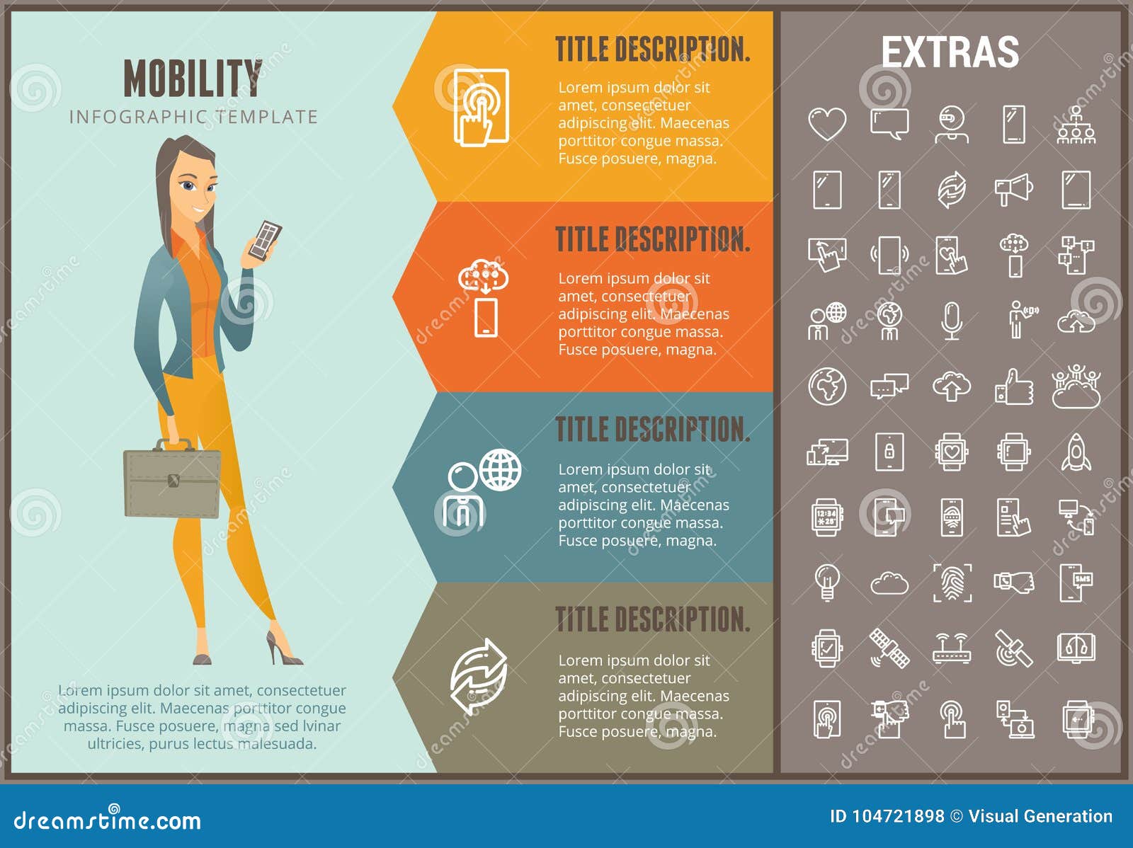 Mobility Infographic Template, Elements and Icons. Stock Vector ...