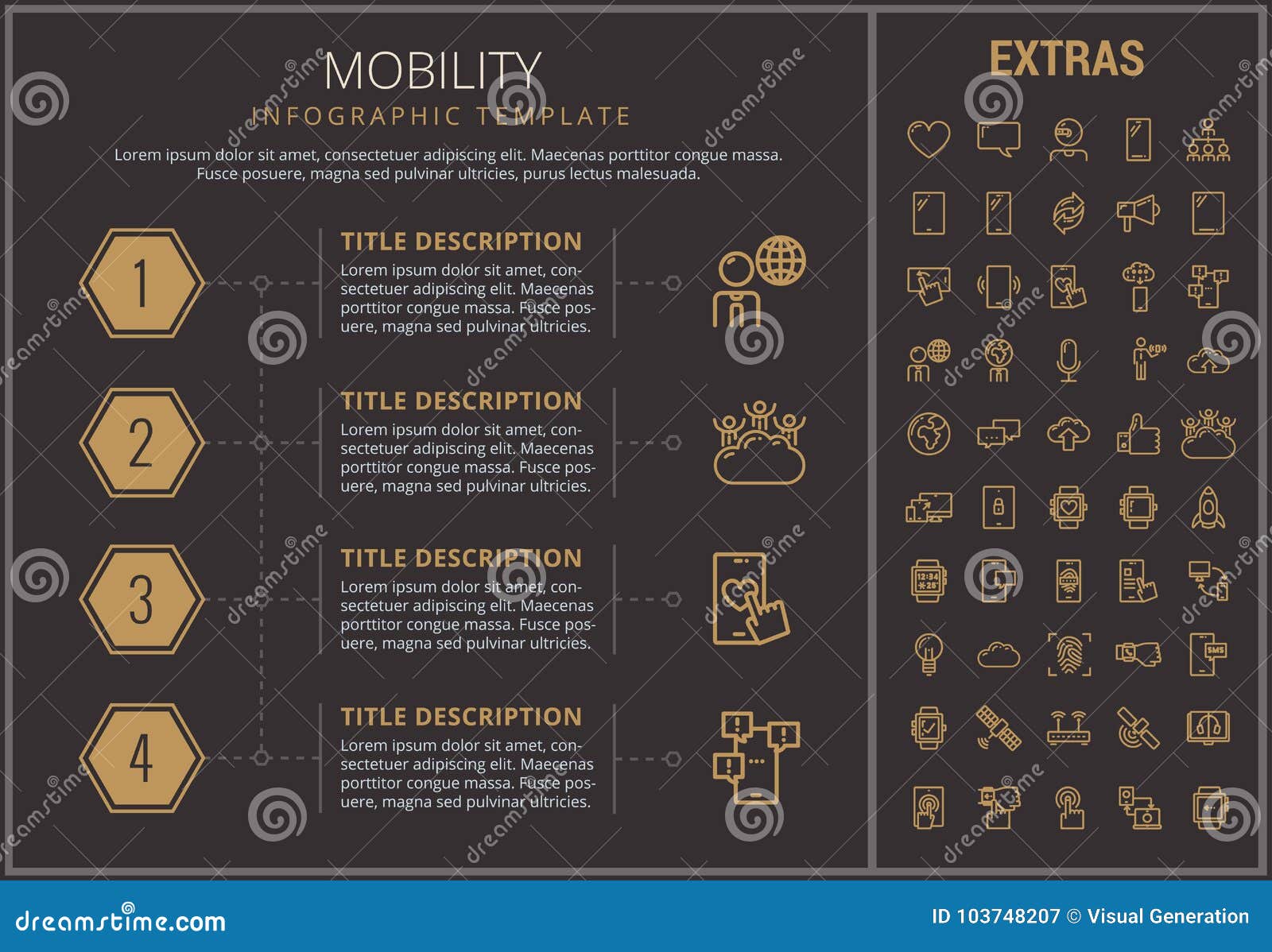 Mobility Infographic Template, Elements and Icons. Stock Vector ...