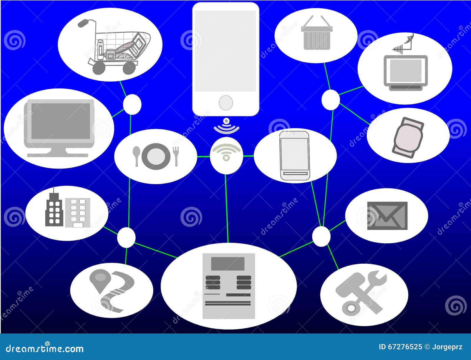 Mobility and Inter Connectivity. Stock Illustration - Illustration of ...