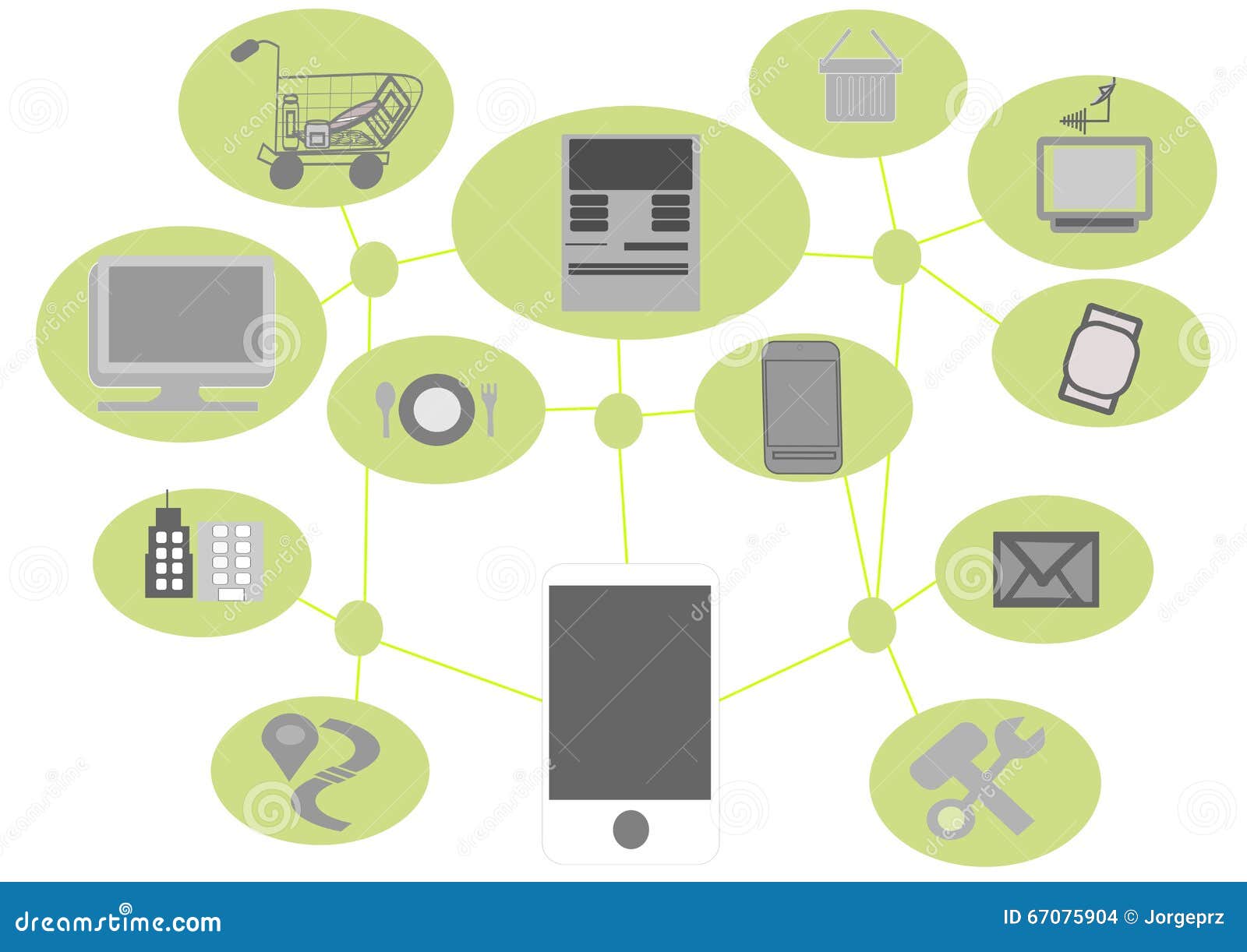 Mobility and Interconnectivity. Stock Vector - Illustration of ...