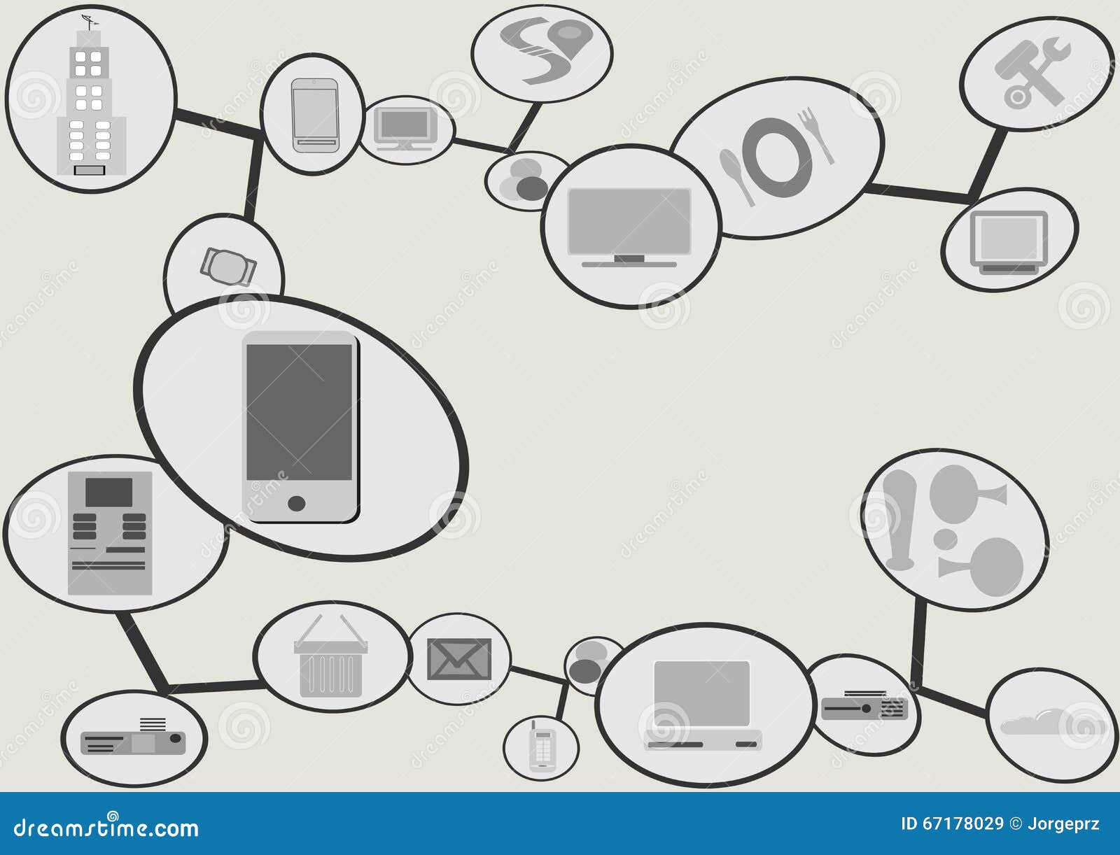 Mobility and Interconnectivity. Stock Illustration - Illustration of ...