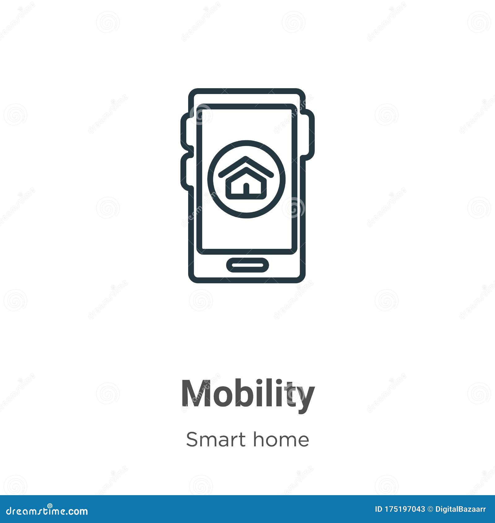 Mobility Outline Vector Icon. Thin Line Black Mobility Icon, Flat ...
